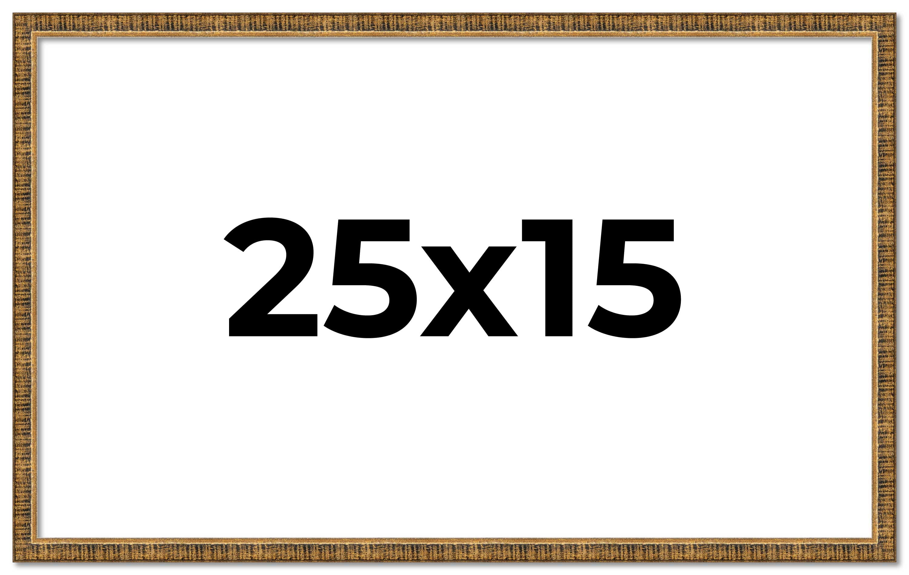 25x15 Frame Gold Solid Wood Picture Frame - Complete Modern Photo Frame ...