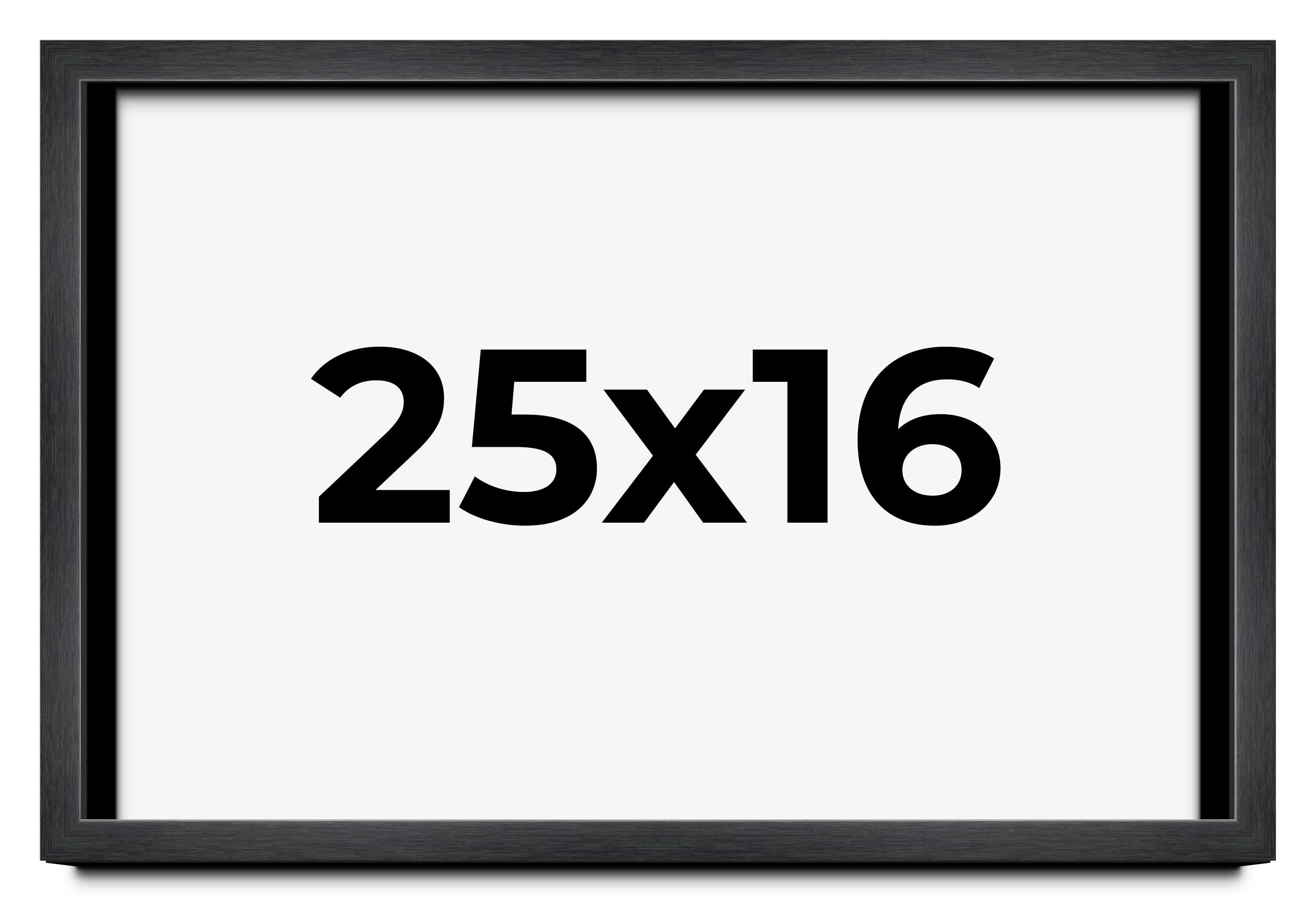 25x16 Frame Black Charcoal Grey Wood Textured Picture Frame | 0.75 Inch ...