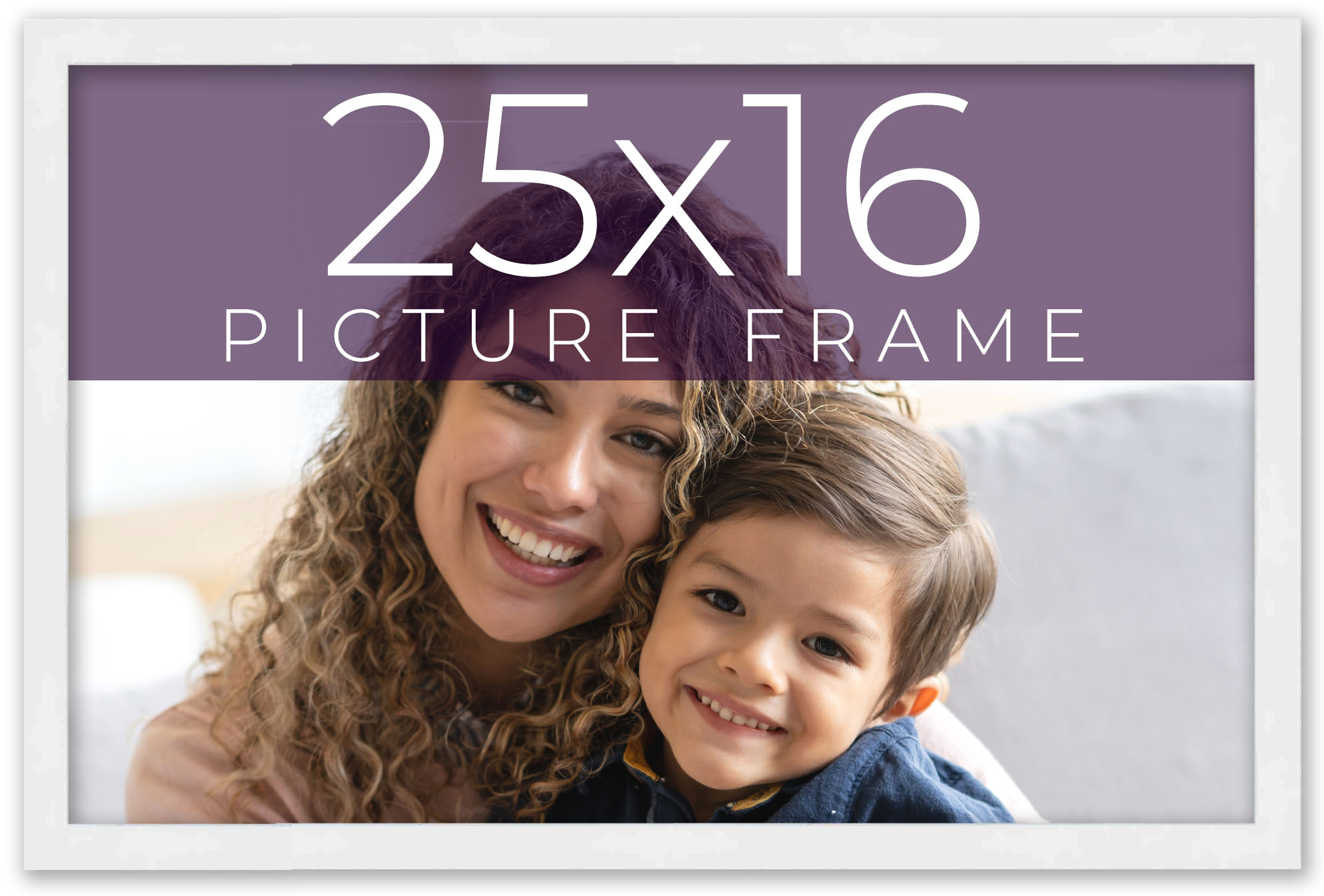 25x16 Frame White Real Wood Picture Frame Width 0.75 inches | Interior ...