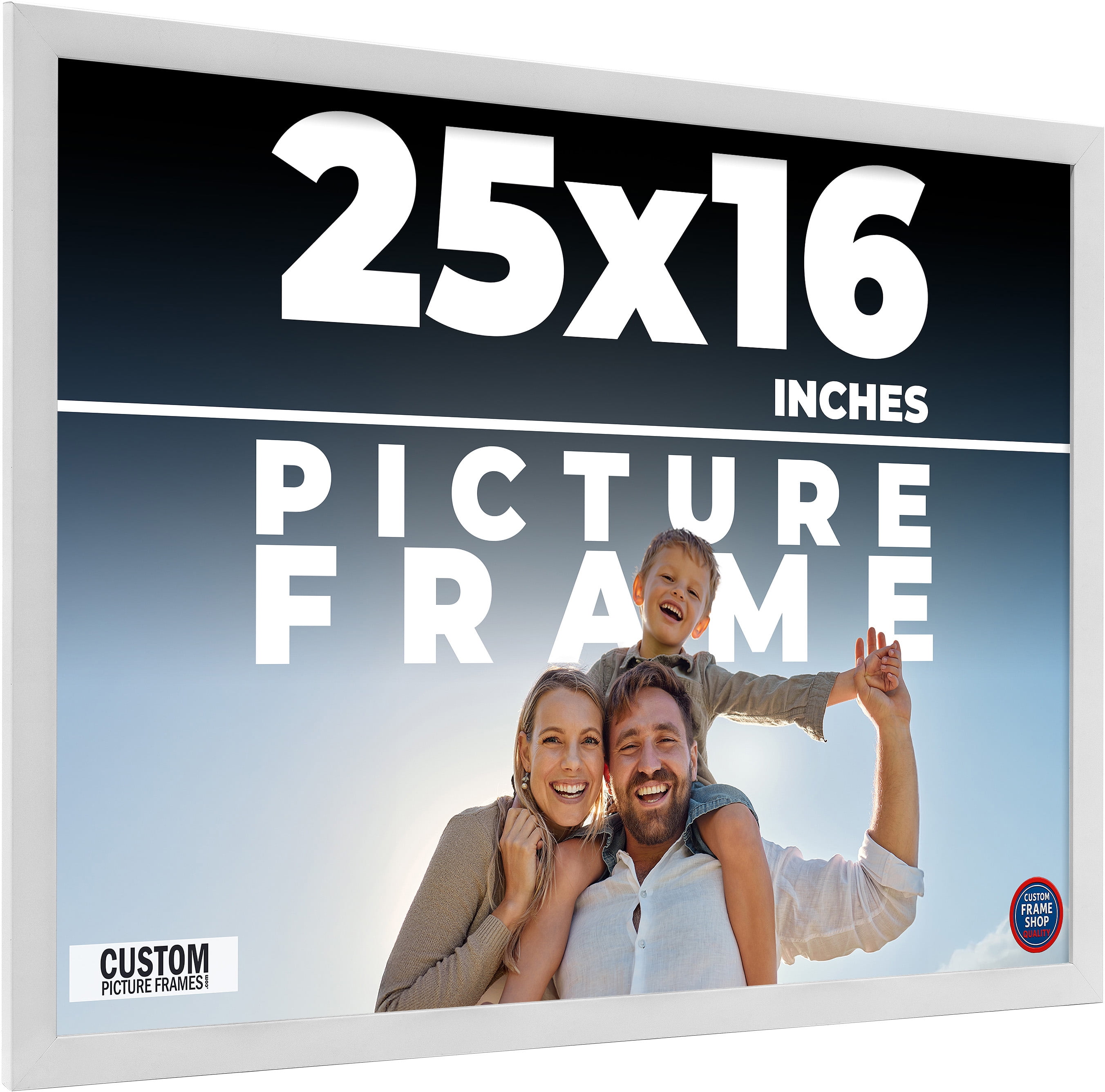 25x16 Frame White Real Wood Picture Frame Width 0.75 inches | Interior ...