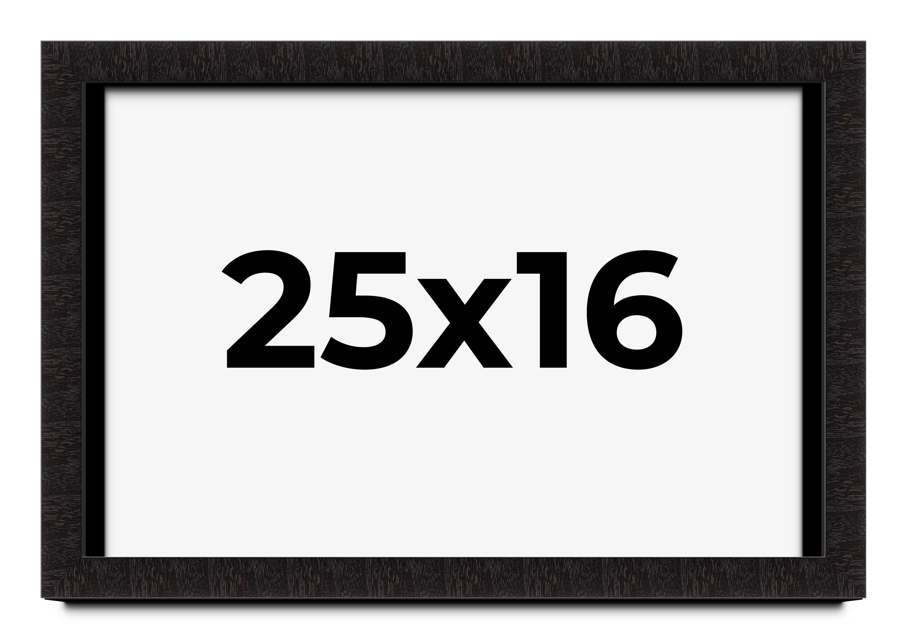 25x16 Shadow Box Black Solid Wood Display Picture Frame | 1 Inch Rabbet ...