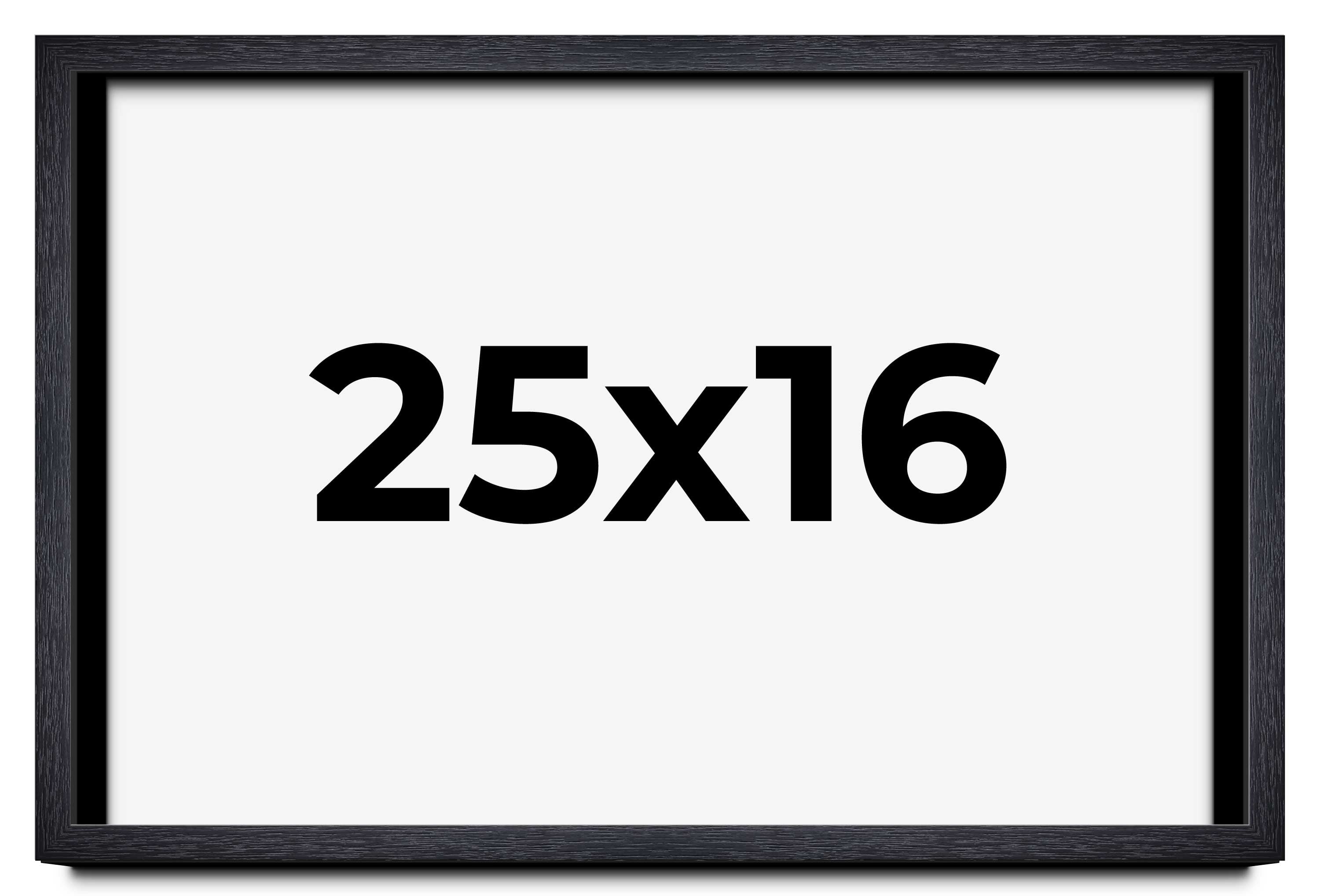 25x16 Shadow Box Frame Black | 1 Inches Deep Real Wood Farmhouse ...