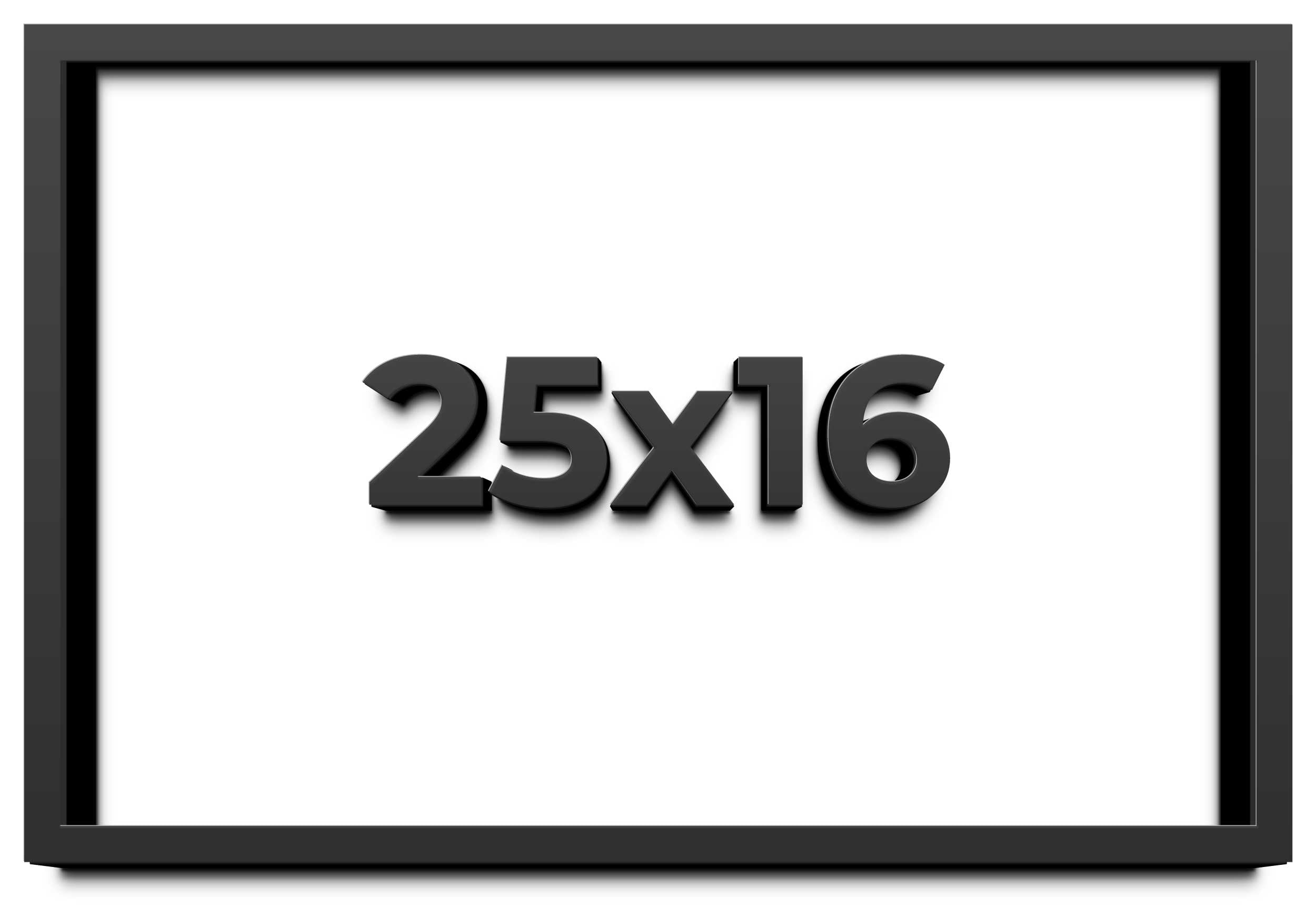 25x16 Shadow Box Frame Black | 1 inches Deep Real Wood Contemporary ...
