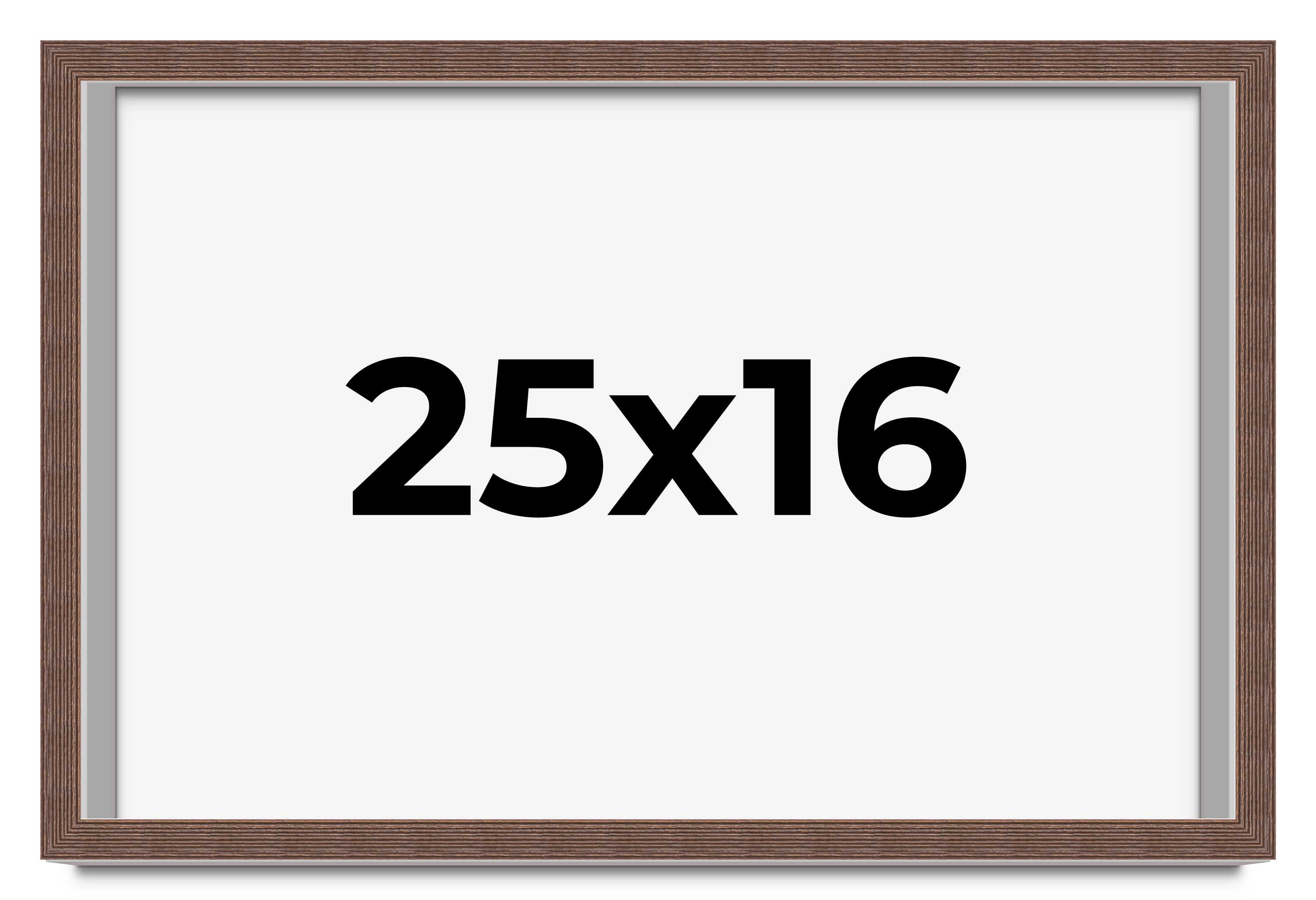 25x16 Shadow Box Frame Brown | 1.125 inches Deep Real Wood Rustic ...