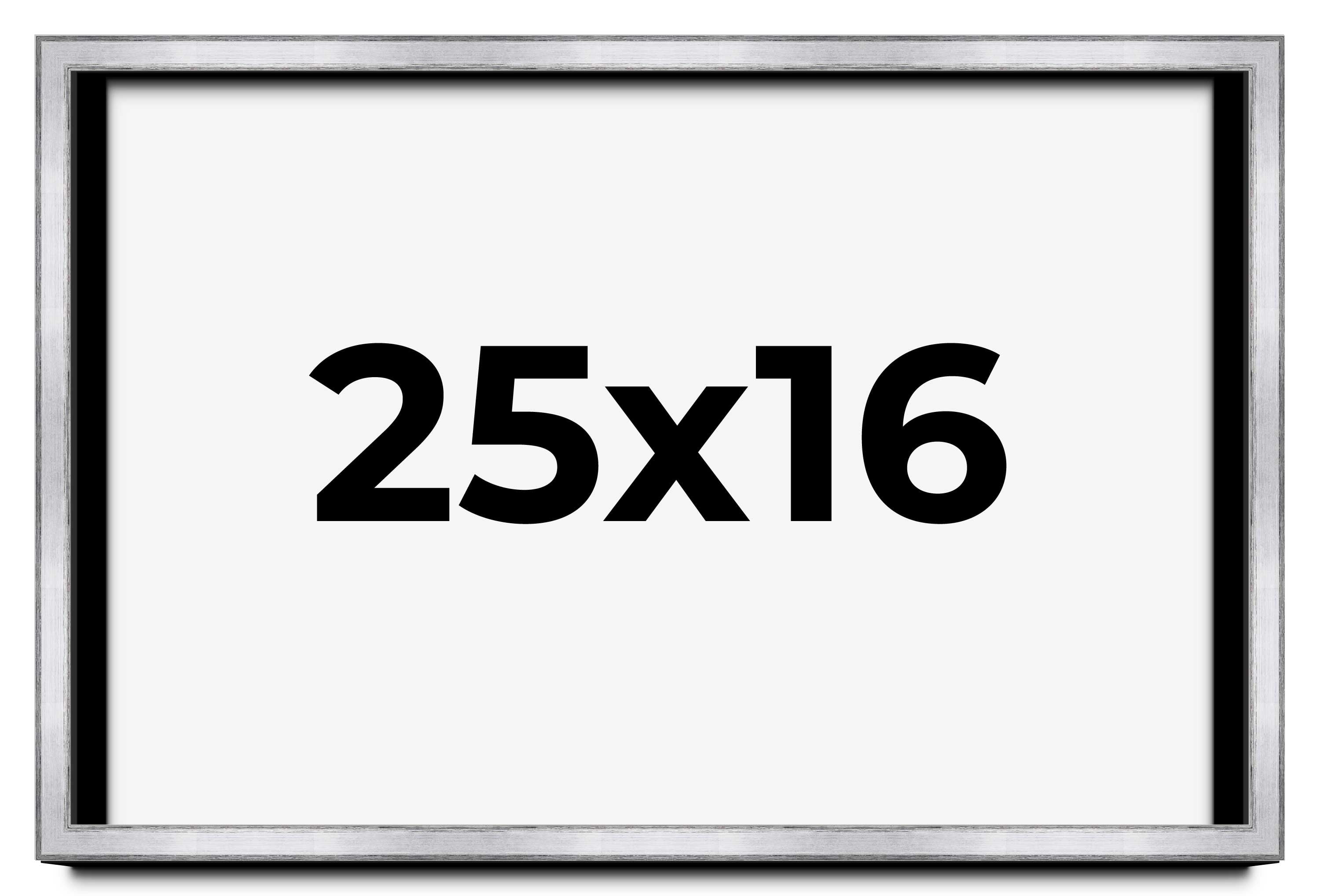 25x16 Shadow Box Frame Silver | 1.375 Inches Deep Real Wood ...