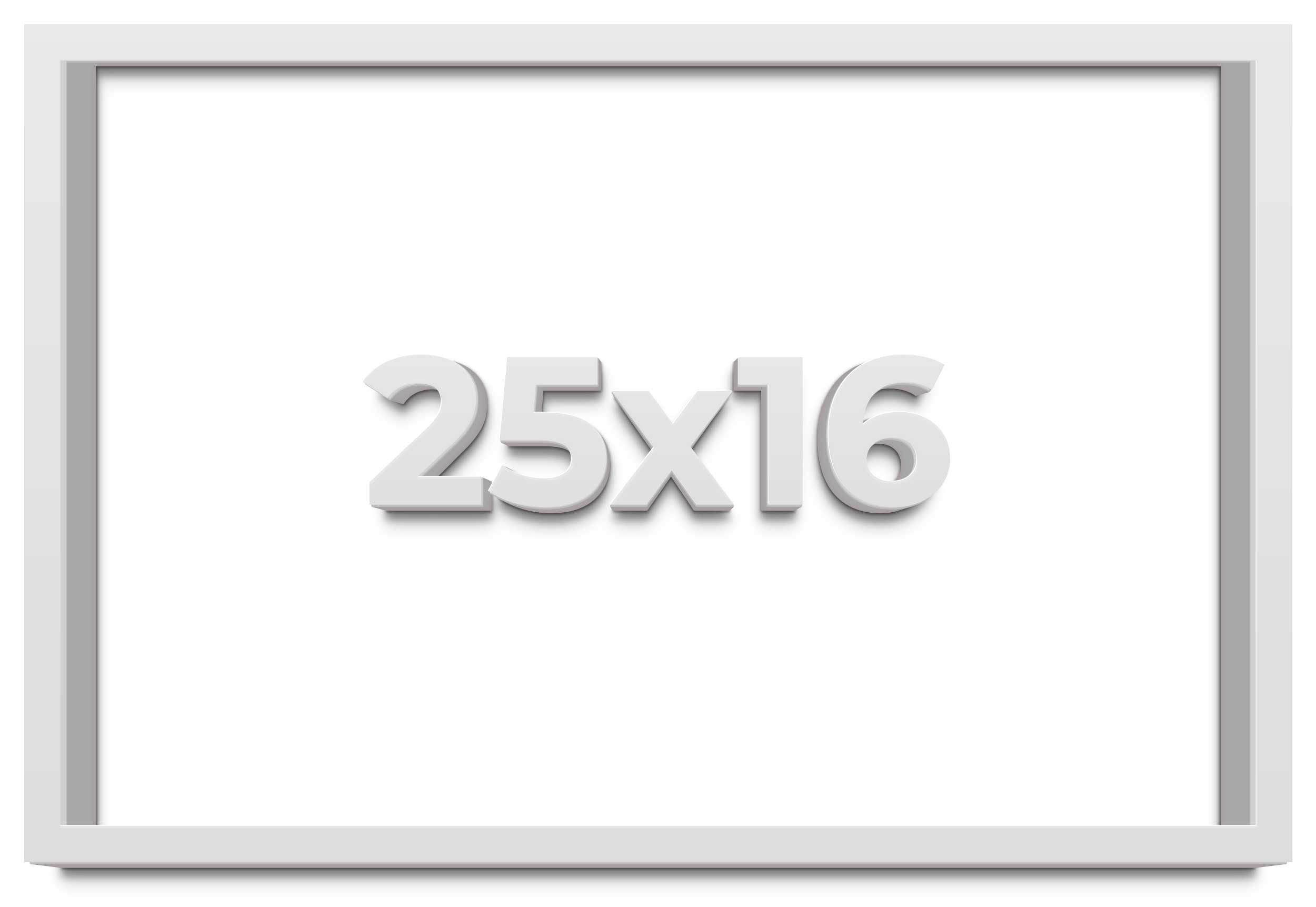 25x16 Shadow Box Frame White | 2 Inches Deep Real Wood Contemporary ...