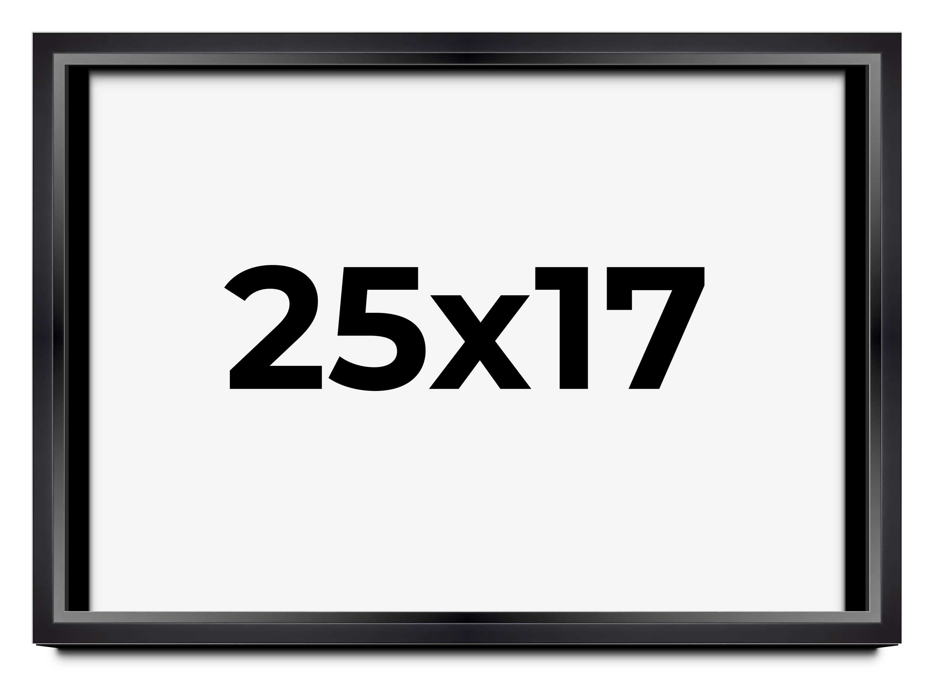 25x17 Black Shadowbox Frame - Interior Size 25x17 by 1.5 Inches - Made ...