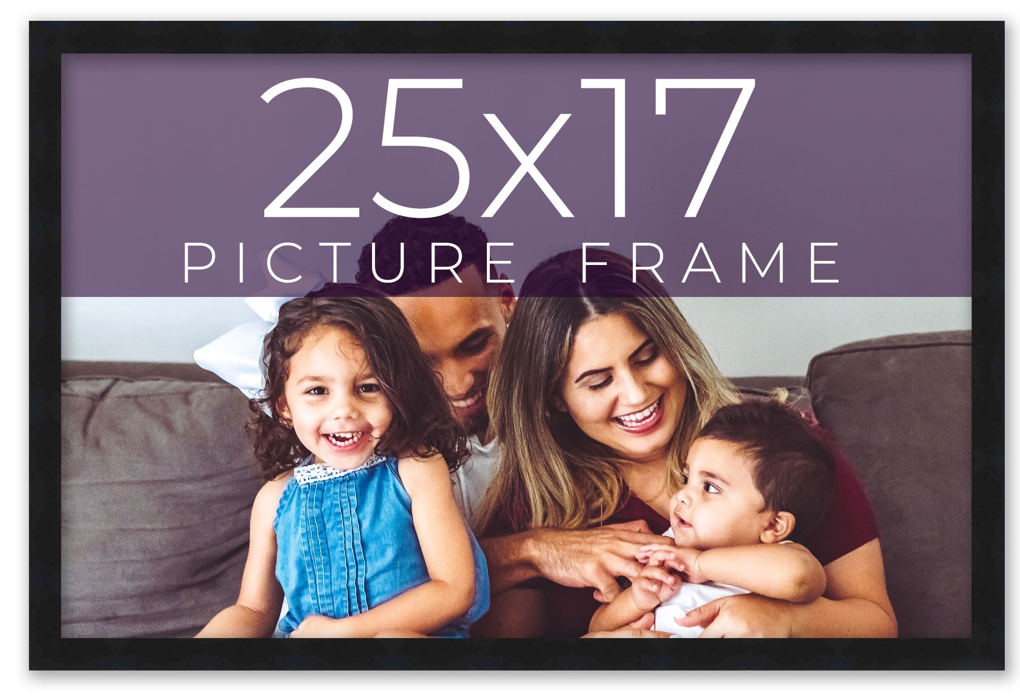 25x17 Frame Black Real Wood Picture Frame Width 0.75 inches | Interior ...