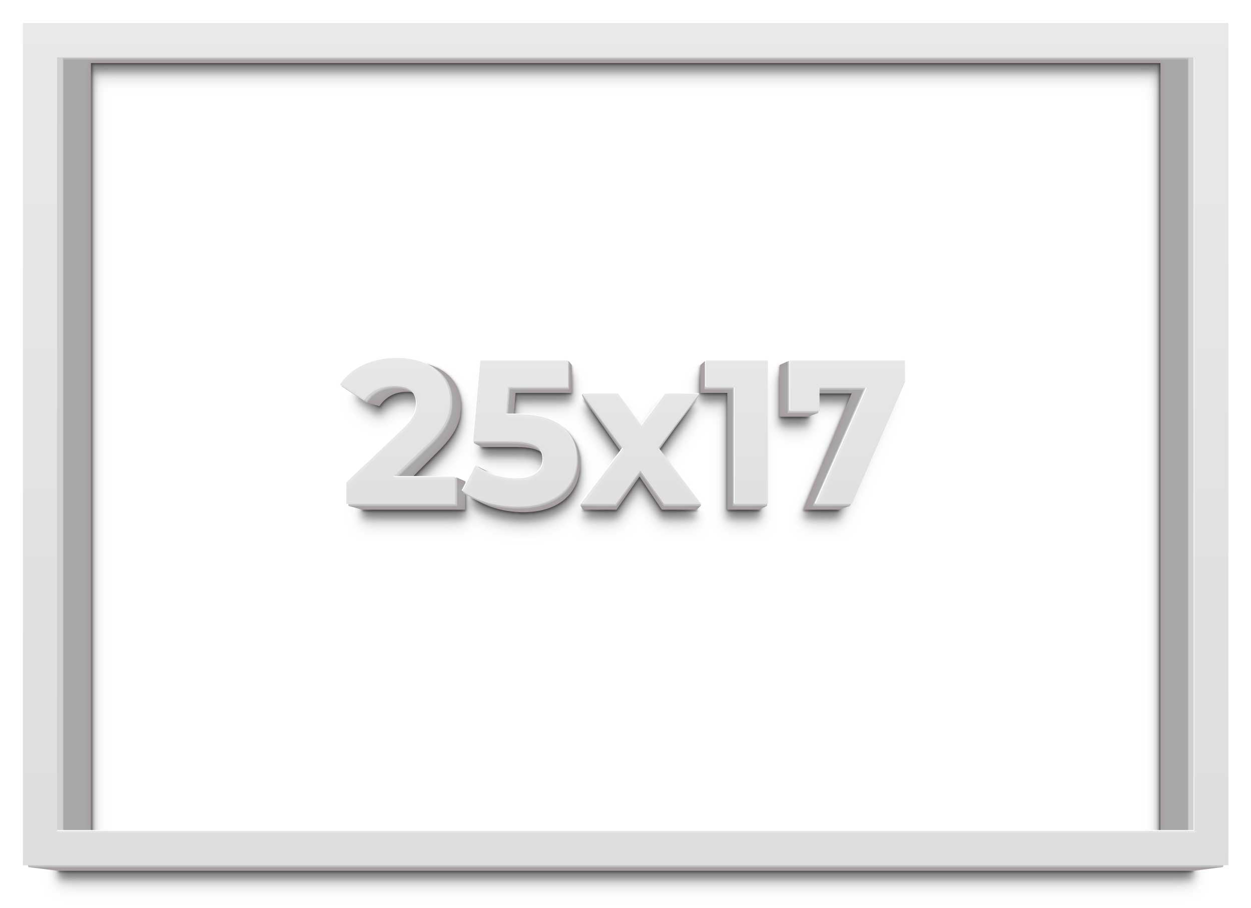 25x17 Shadow Box Frame White | 2 Inches Deep Real Wood Contemporary ...