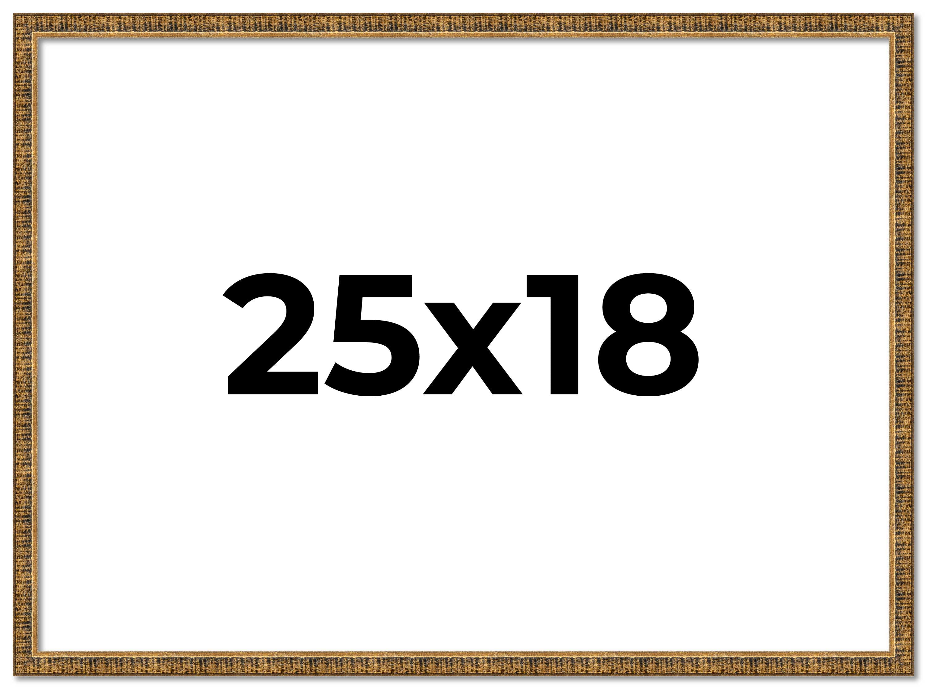 25x18 Frame Gold Kingsley Distressed Solid Wood Picture Frame Width 0. ...