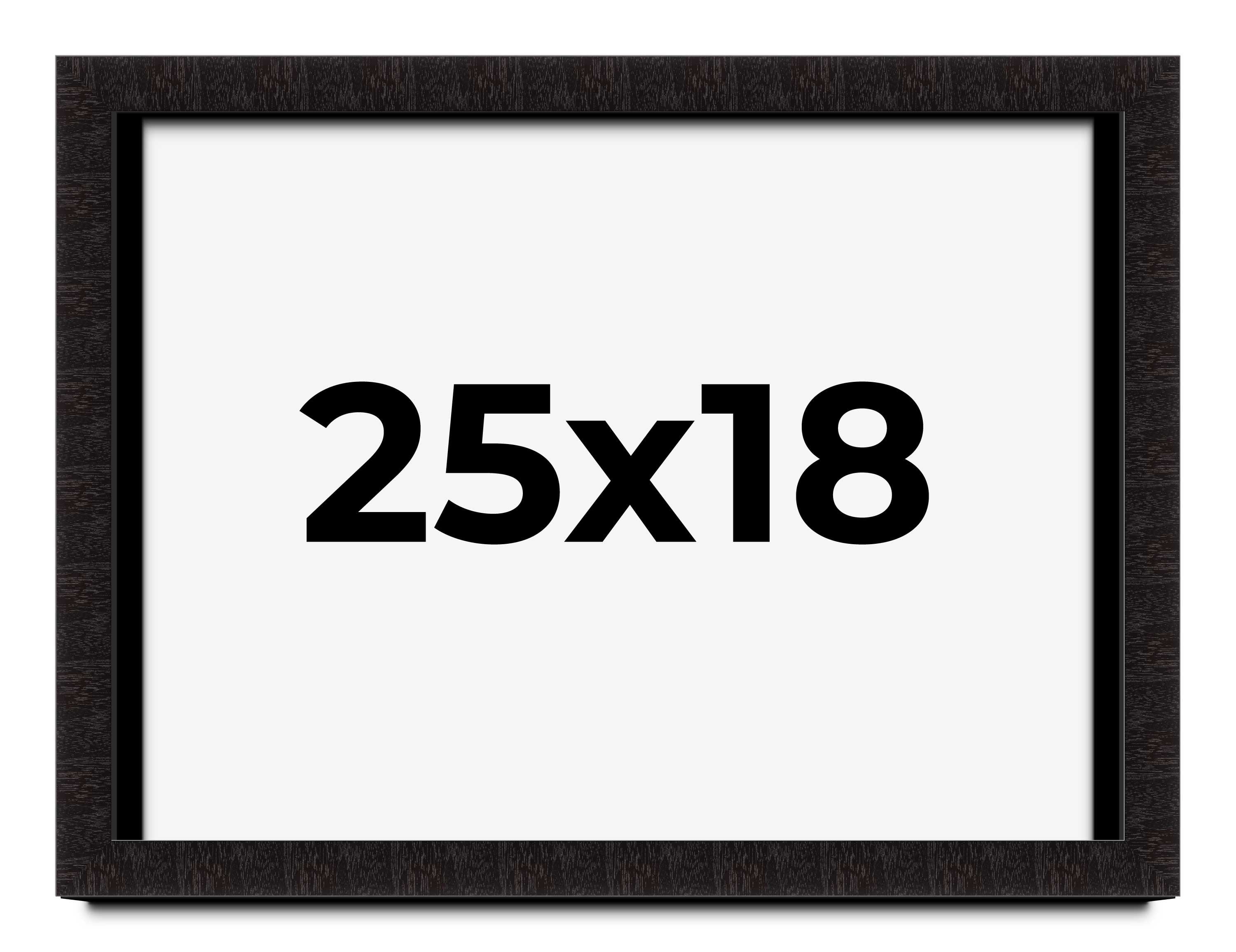 25x18 Shadow Box Black Solid Wood Display Picture Frame | 1 Inch Rabbet ...