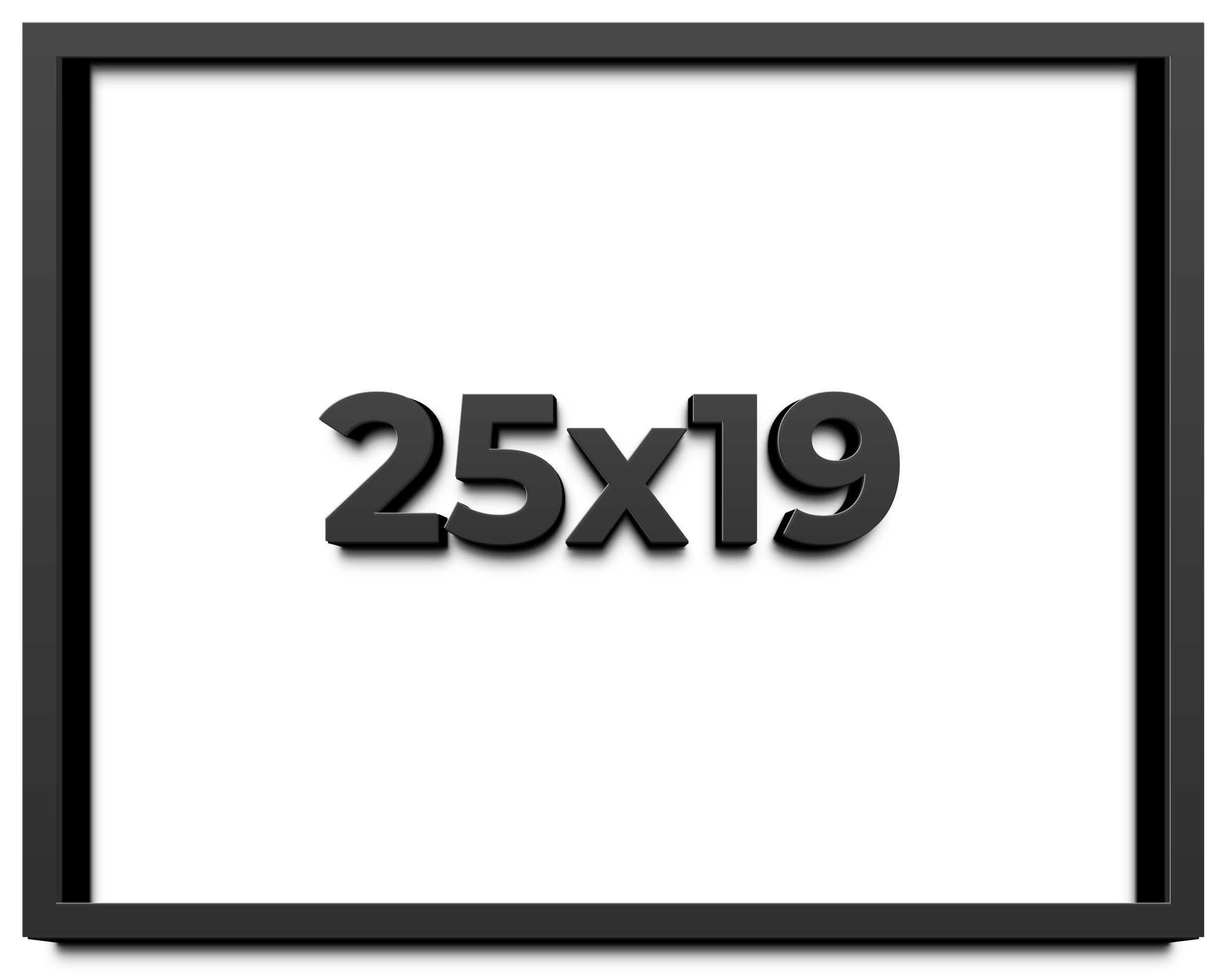 25x19 Shadow Box Frame Black | 1 inches Deep Real Wood Contemporary ...