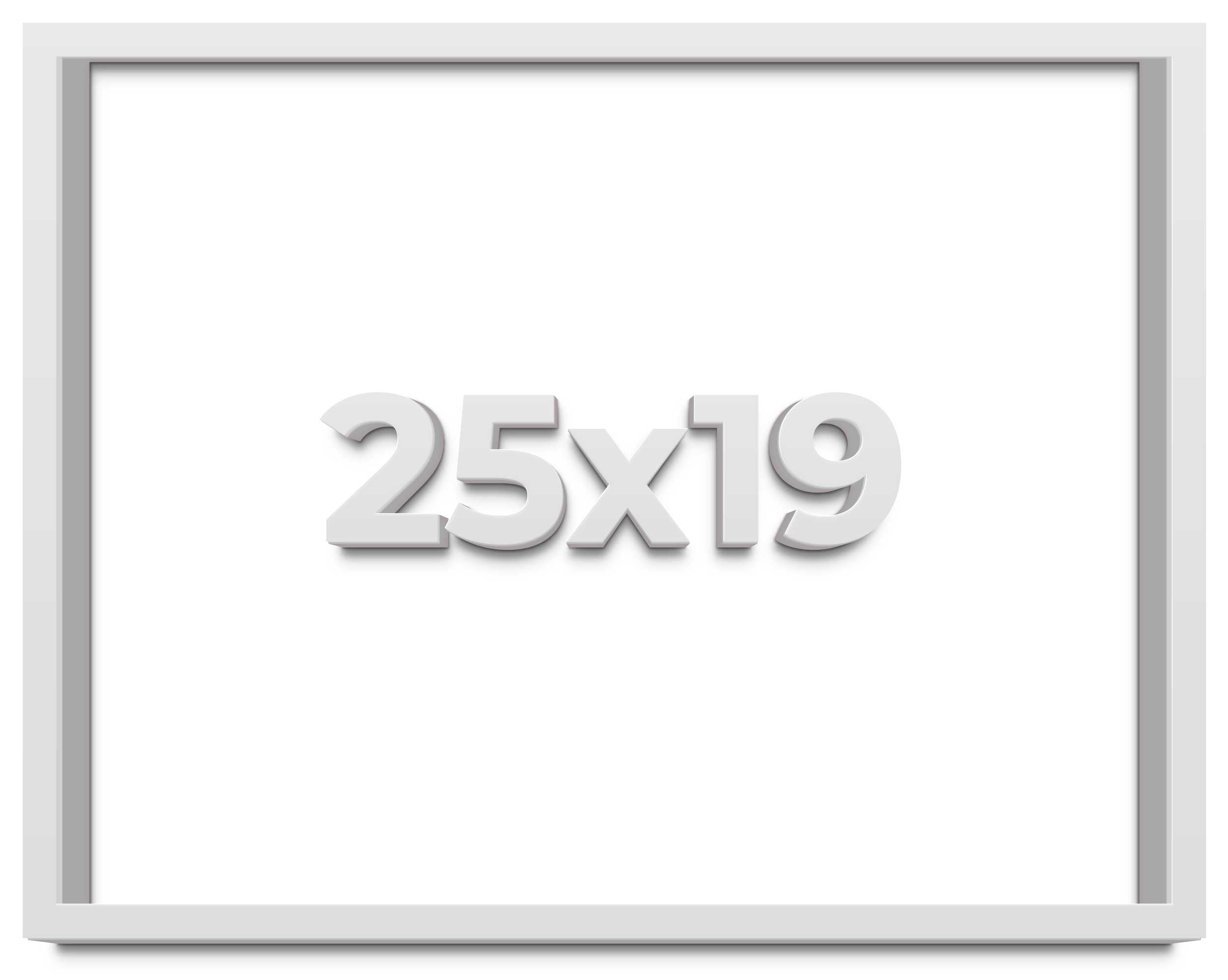 25x19 Shadow Box Frame White | 1 Inches Deep Real Wood Contemporary ...