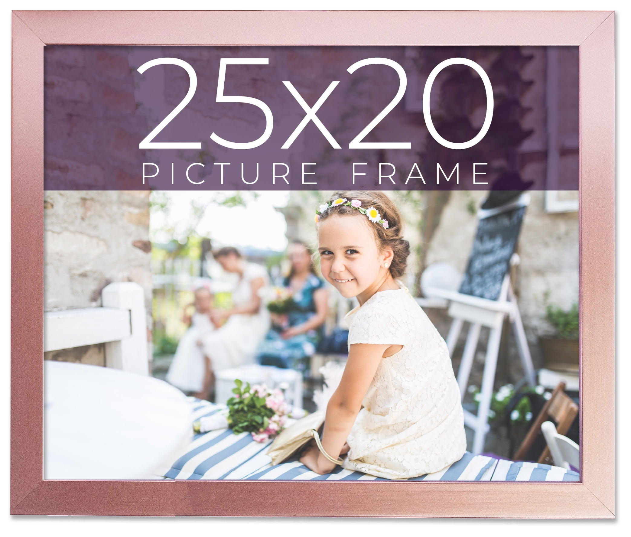 25x20 Frame Pink Real Wood Picture Frame Width 0.75 inches | Interior ...