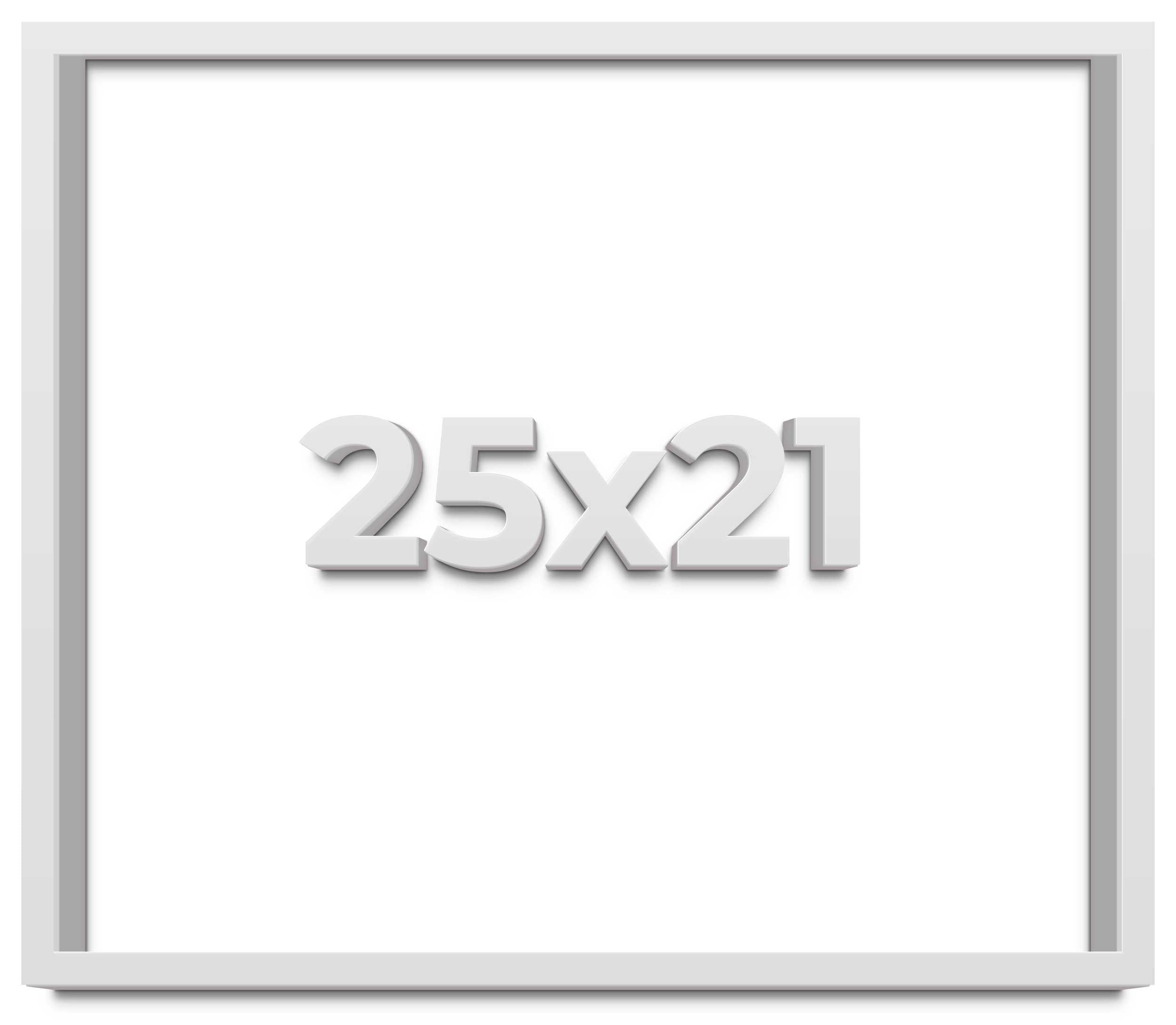 25x21 Shadow Box Frame White | 2 Inches Deep Real Wood Contemporary ...
