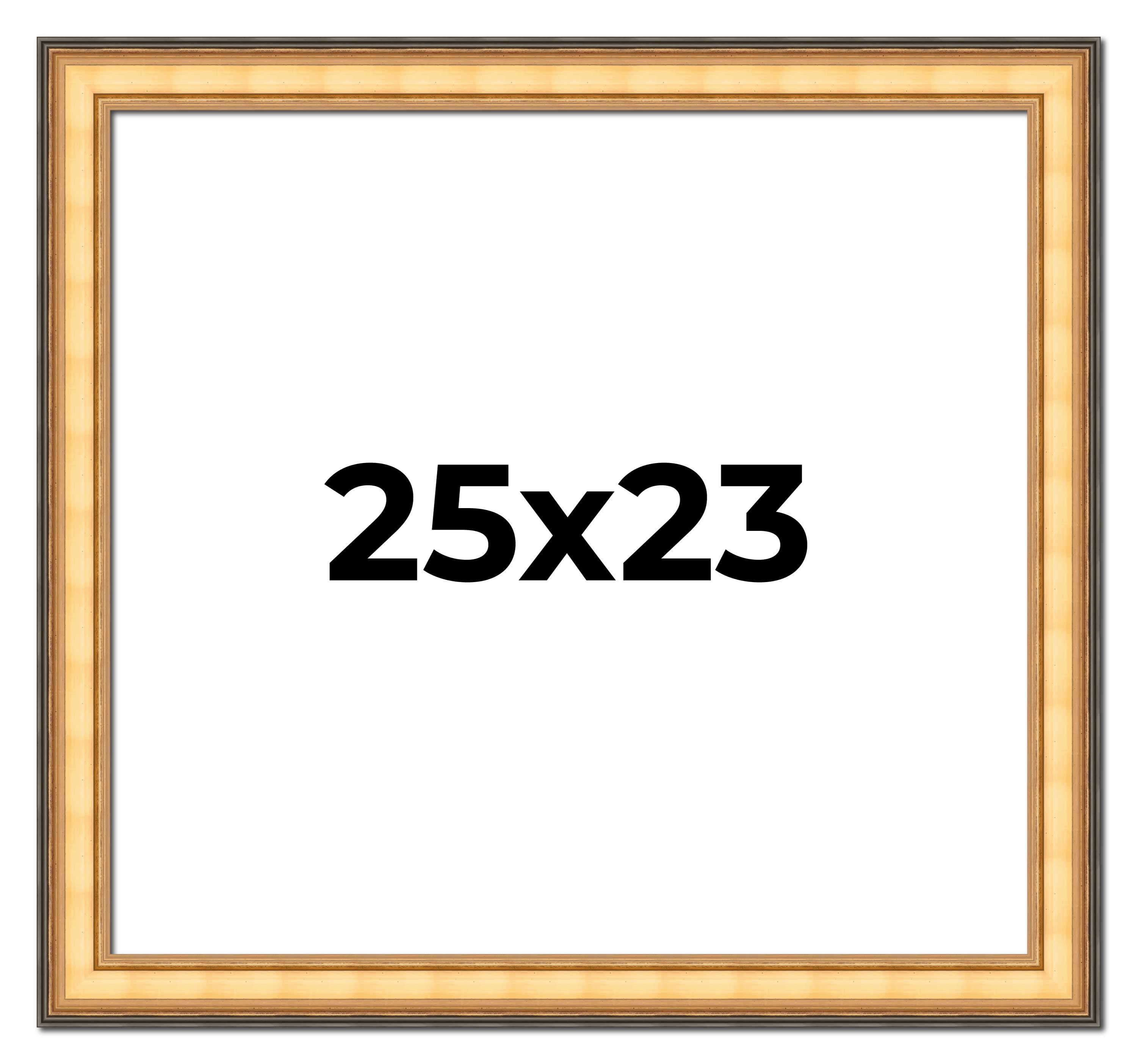 25x23 Frame Gold Plein Aire Solid Wood Picture Frame Width 2 Inches | Interior Frame Depth 0.5 ...