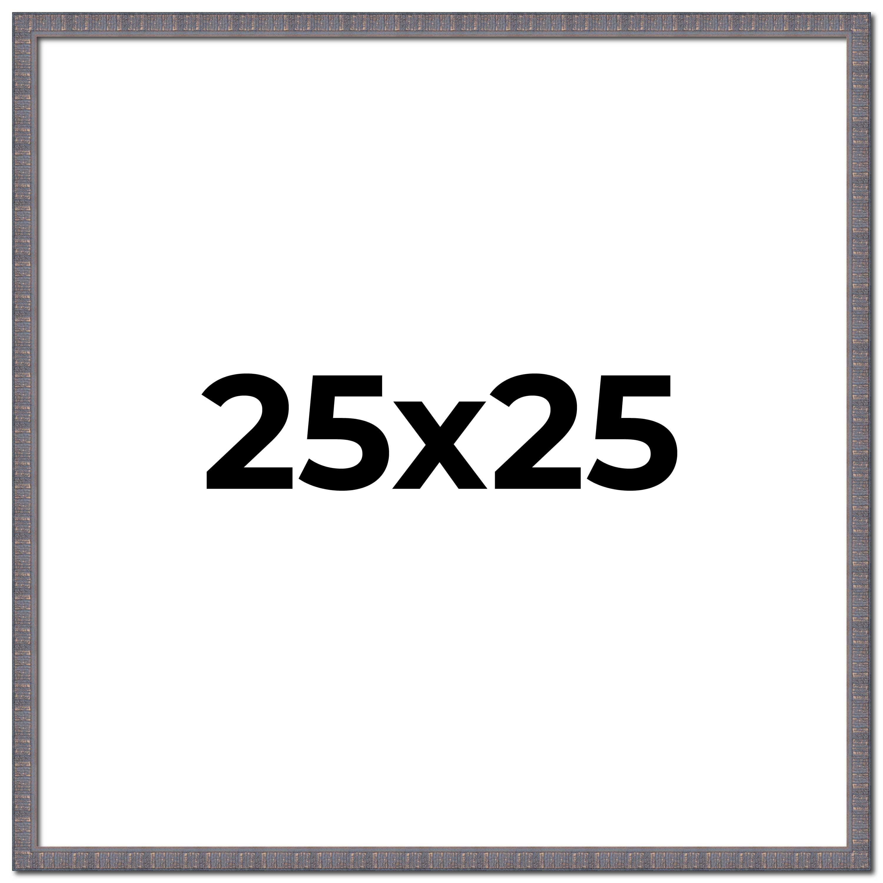 25x25 Frame Blue Kingsley Pewter Solid Wood Picture Frame Width 0.75 ...