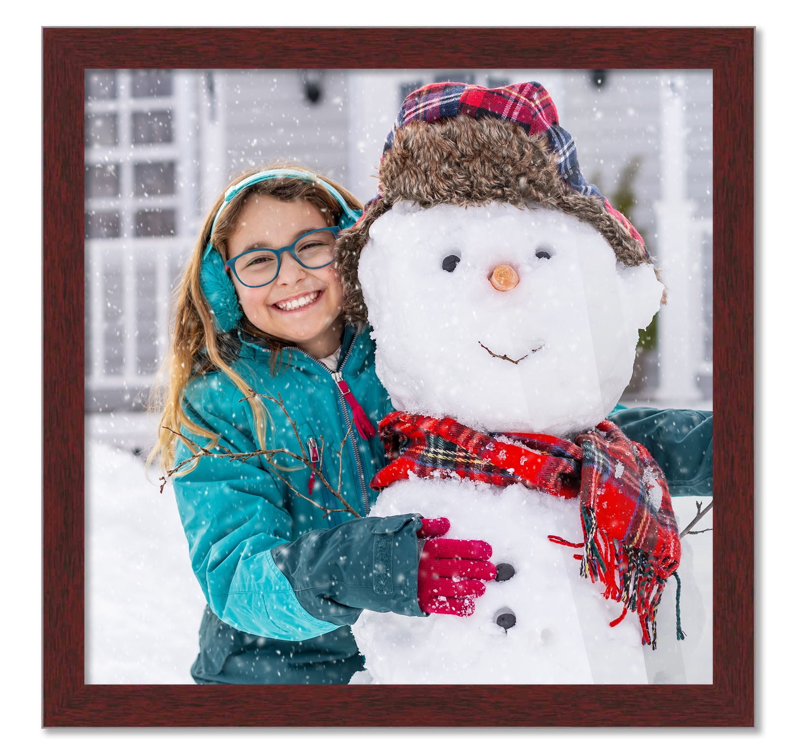 25x25 Frame Brown Picture Frame - Modern Photo Frame Includes UV ...