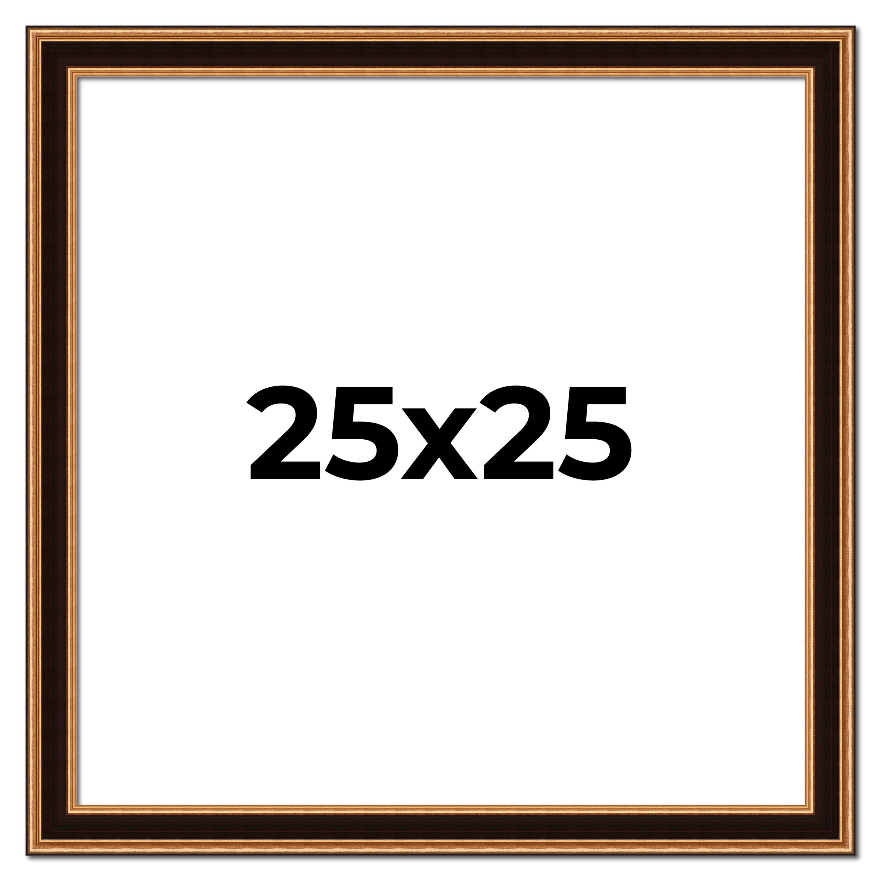 25x25 Frame Gold Brown Plein Air Vintage Solid Wood Picture Frame | 1. ...