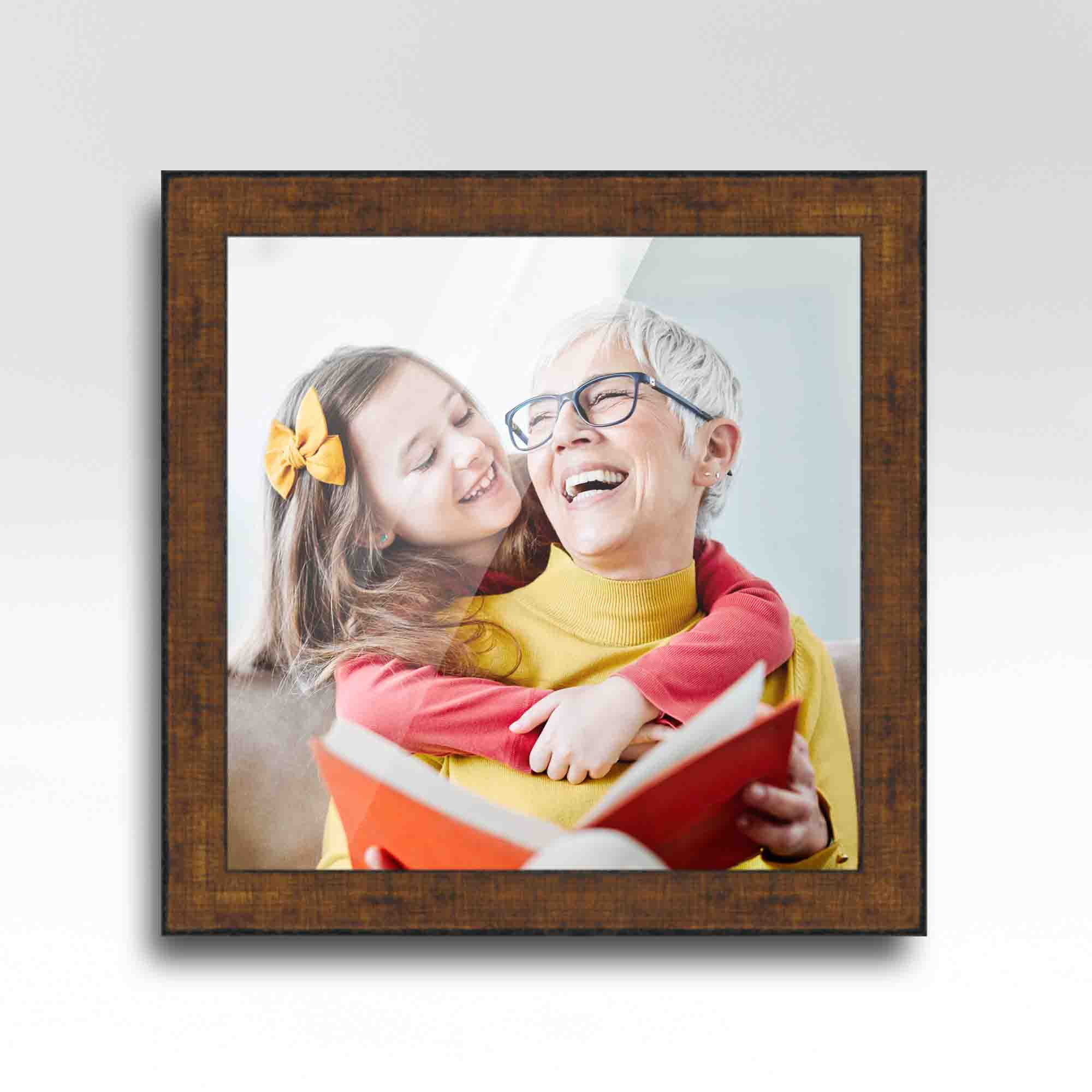 25x25 Frame Gold Real Wood Picture Frame Width 1.25 inches | Interior ...