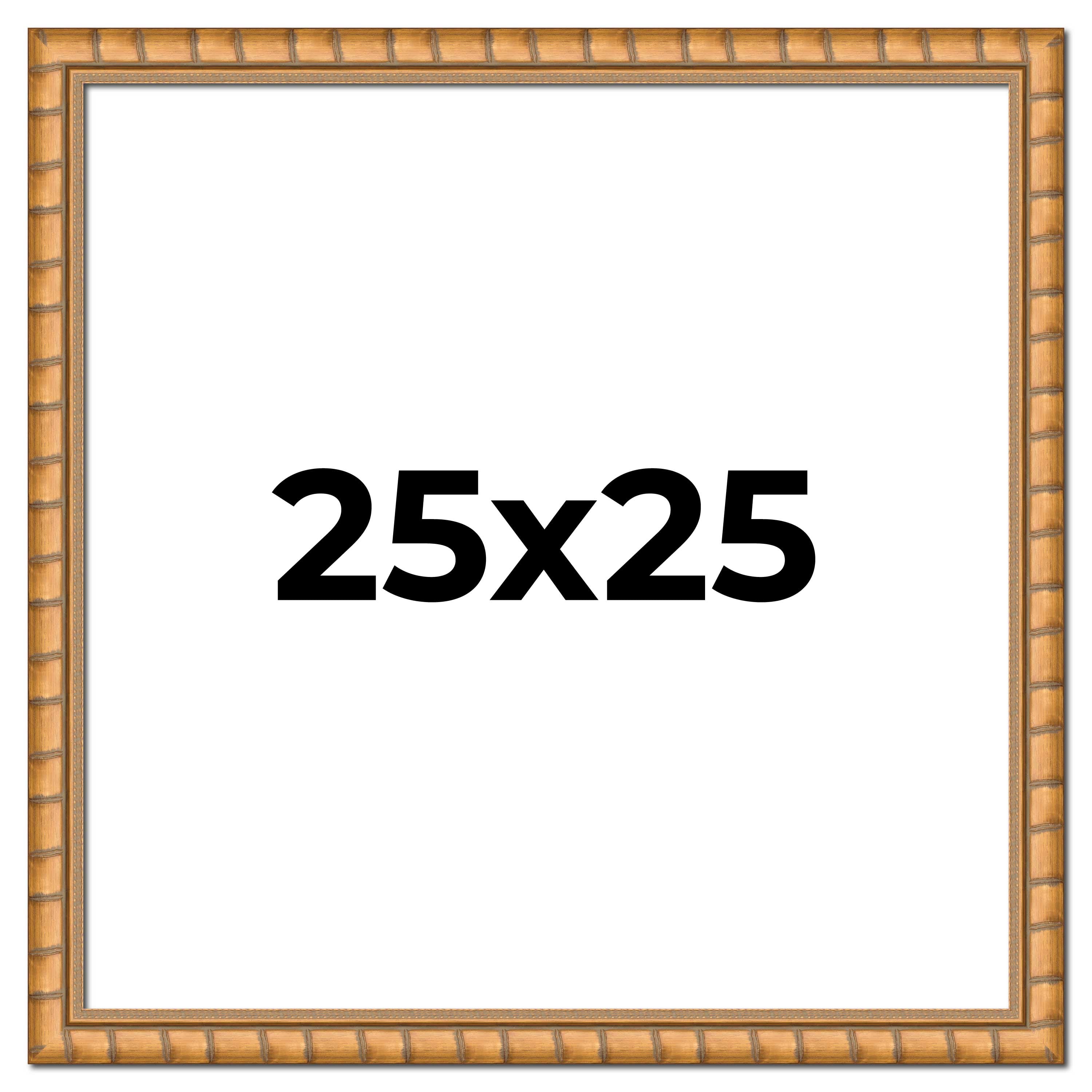 25x25 Frame Gold Real Wood Picture Frame Width 1.5 inches | Interior ...