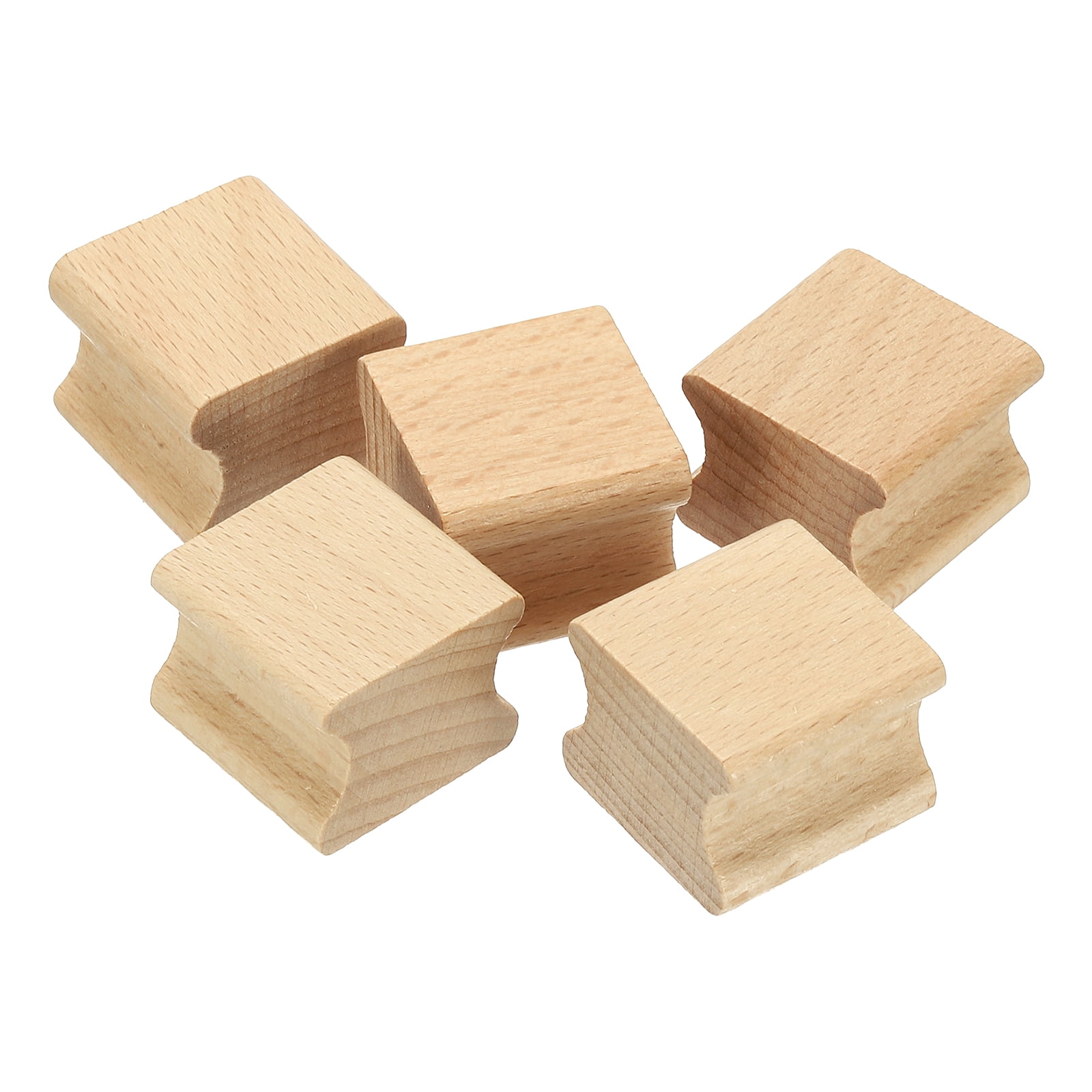 25x25mm Blank Wood Rubber Stamp Mounts, 5Pcs Wooden Rubber Stamp Handle ...