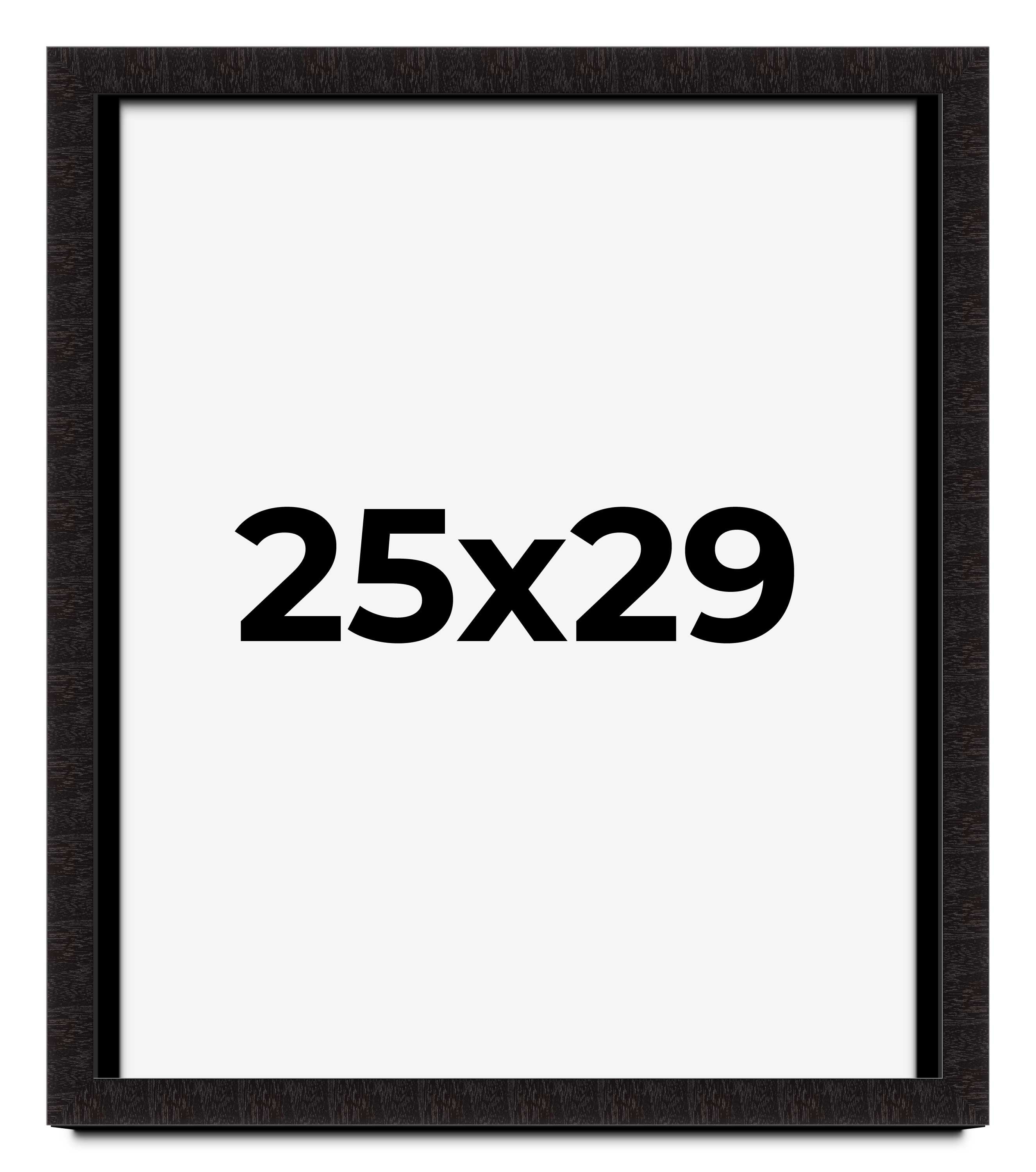 25x29 Shadow Box Black Solid Wood Display Picture Frame | 1 Inch Rabbet Depth | | 1.375 Inch ...