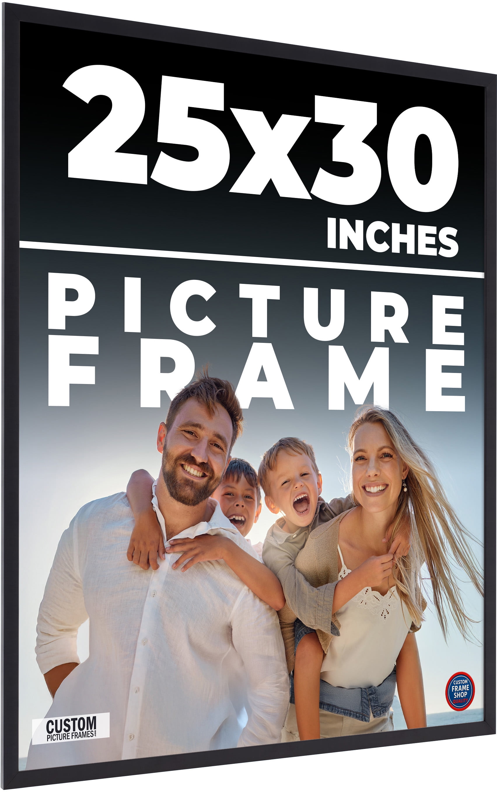 25x30 Frame Black Real Wood Picture Frame Width 0.75 inches | Interior ...