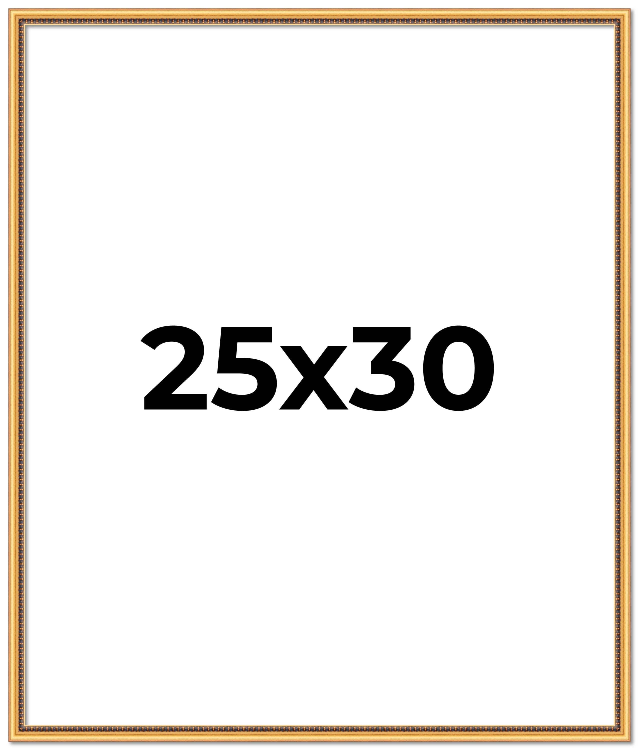 25x30 Frame Beaded Gold Solid Wood Picture Frame | 0.75 Inches Moulding ...