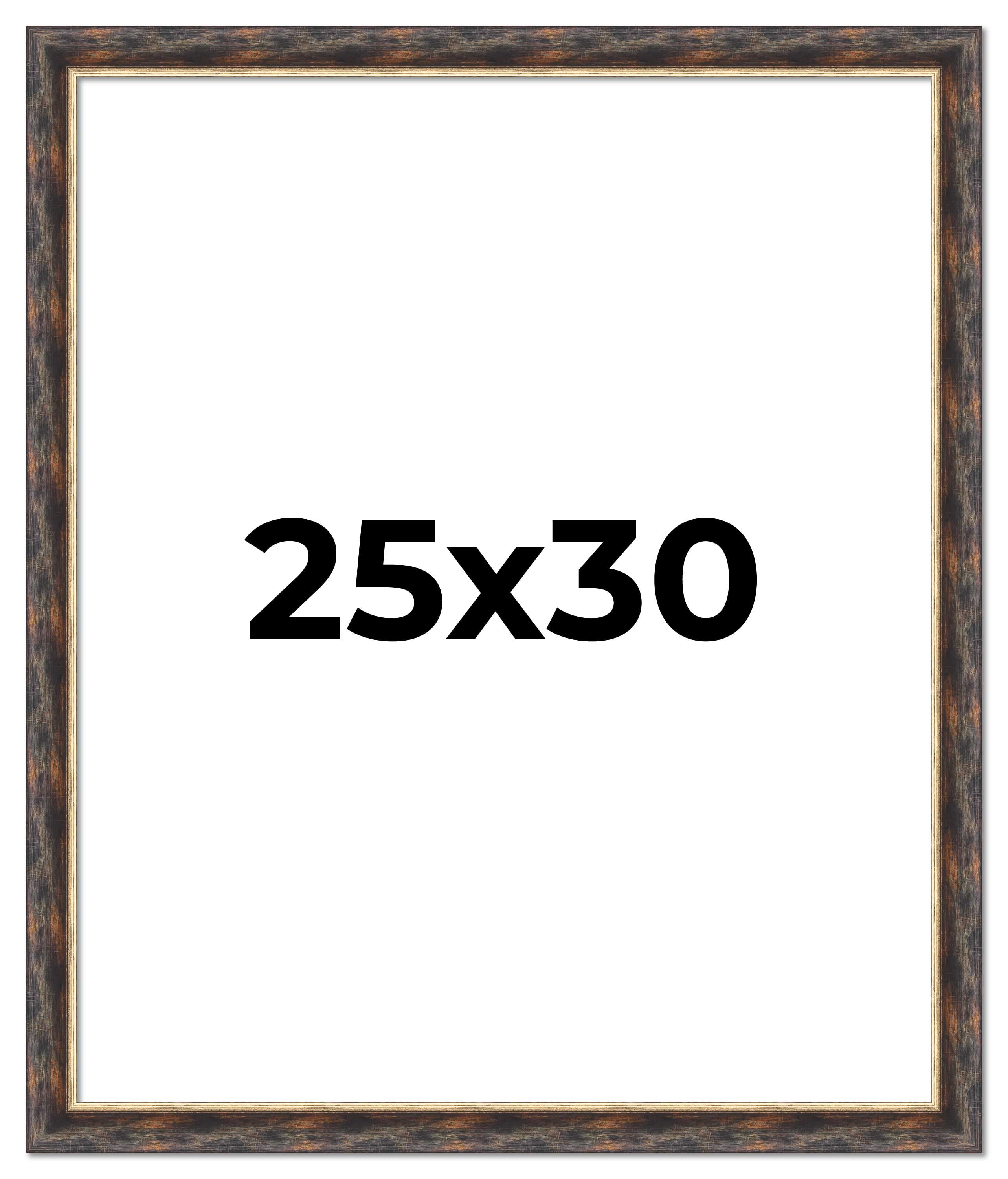 25x30 Frame Gold Real Wood Picture Frame Width 1.5 inches | Interior ...