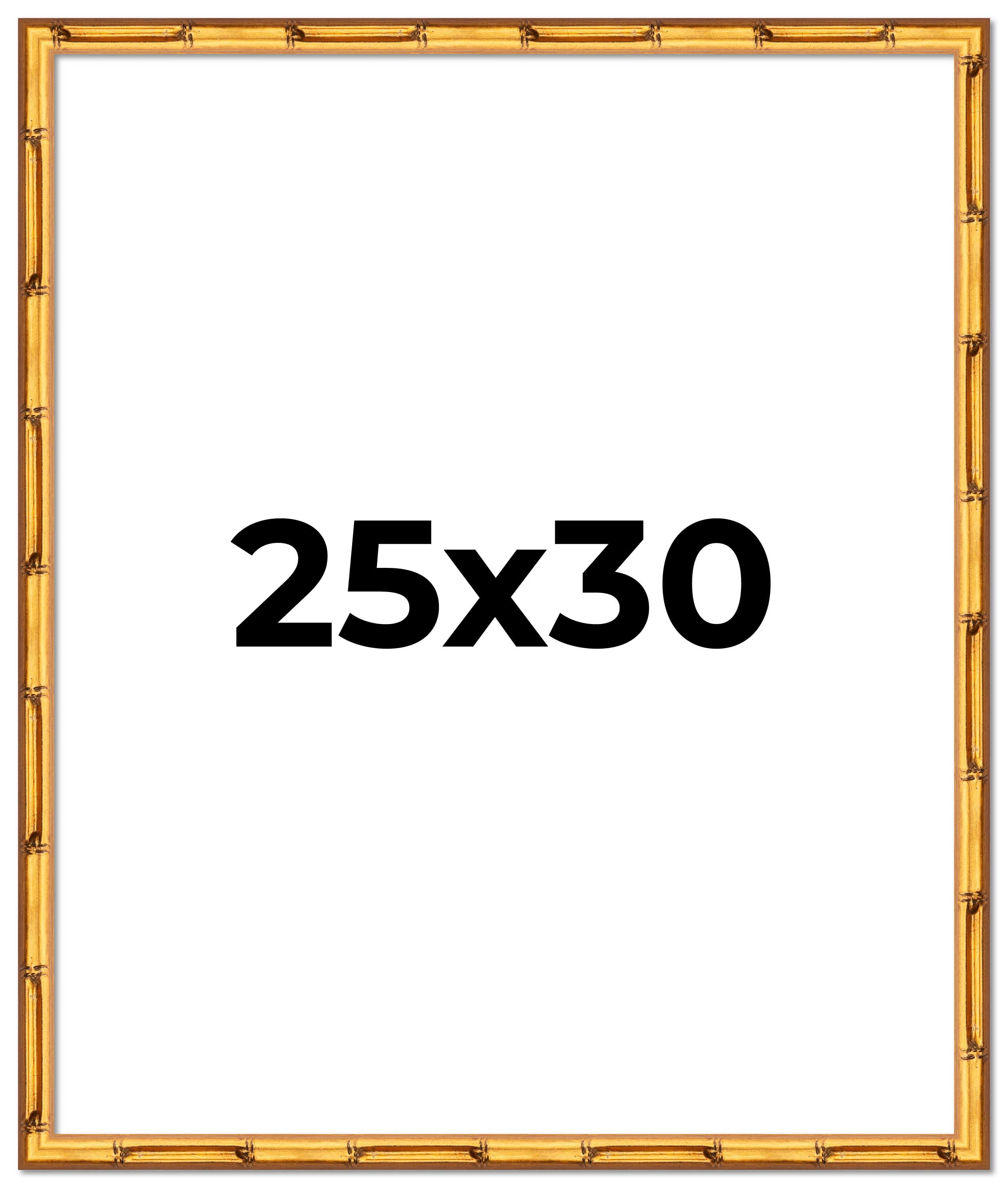 25x30 Frame Gold Bamboo Solid Wood Picture Frame | 1 Inch Moulding ...
