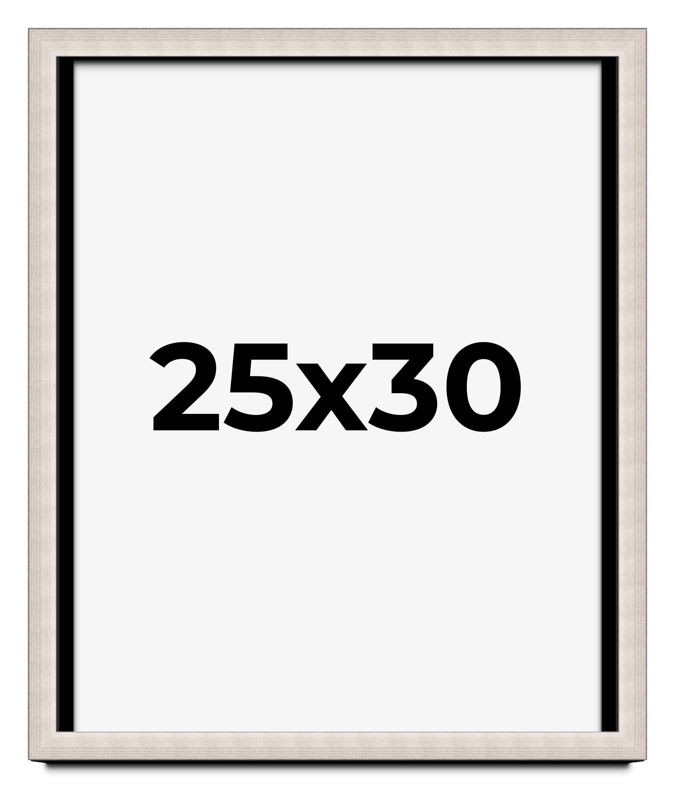 25x30 Shadow Box Brushed Silver | 1.5 Inch Deep | 1.25 Inch Moulding ...