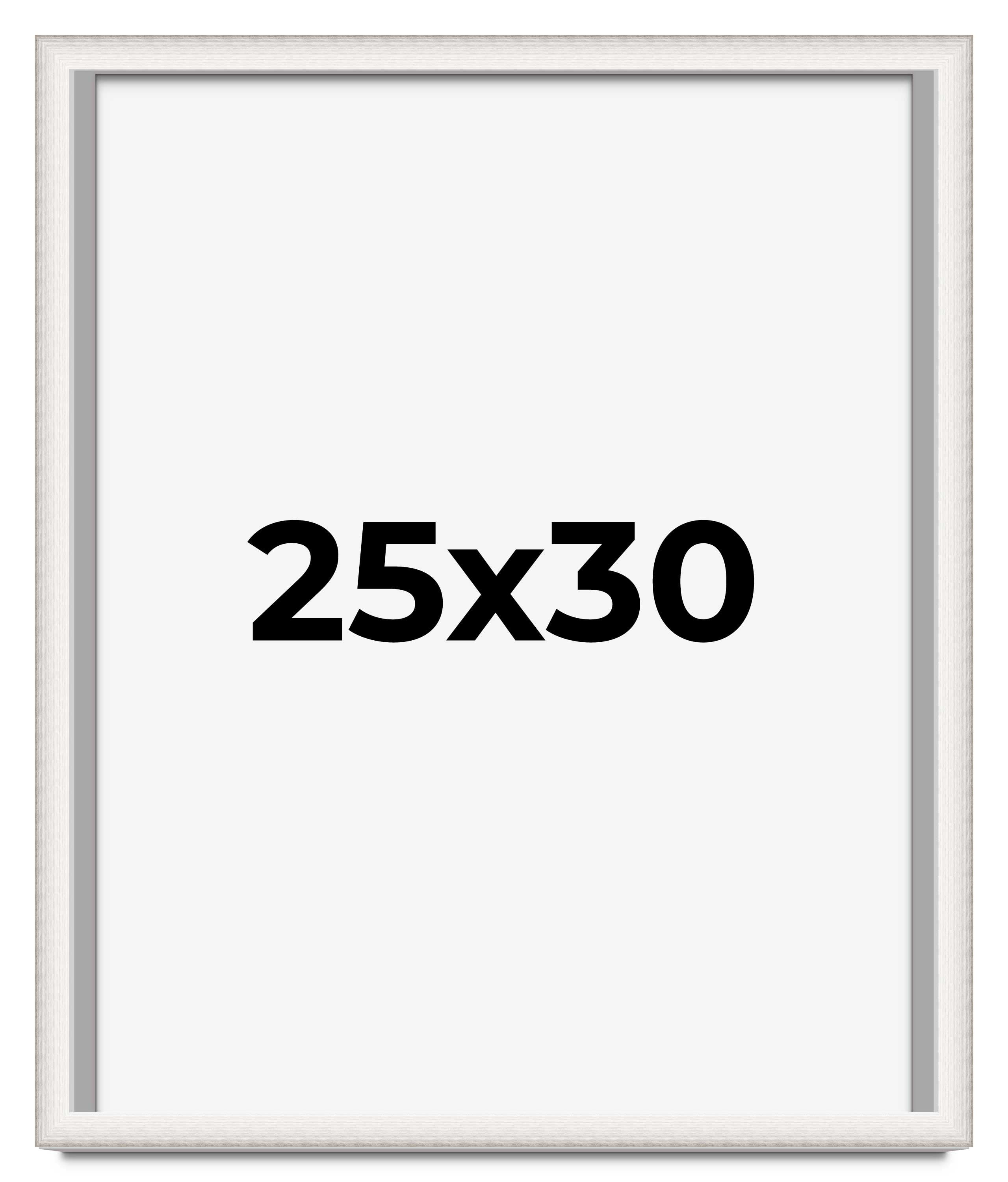 25x30 Shadow Box Silver Brushed Striped Display Frame | 1.625 Inches ...