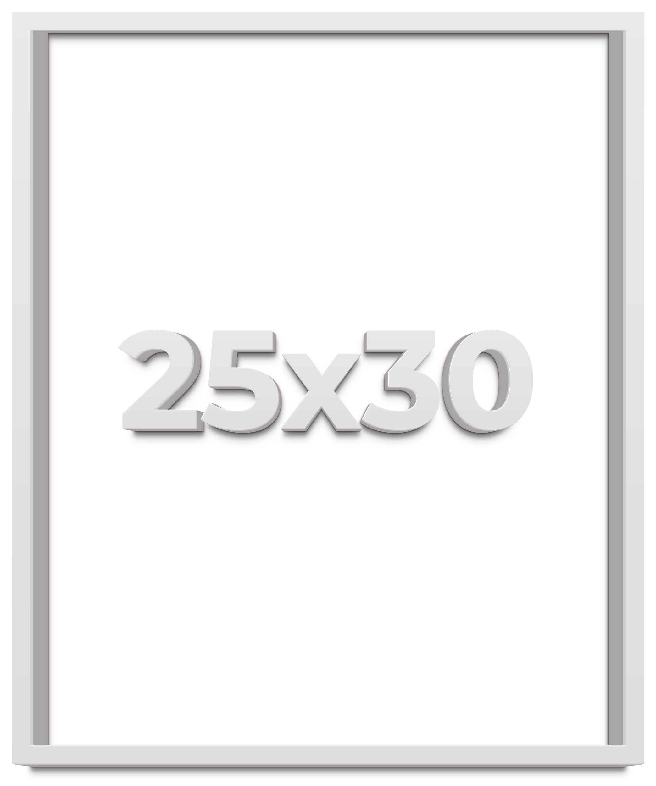 25x30 White Shadowbox Frame - Interior Size 25x30 by 1.5 Inches - Made ...