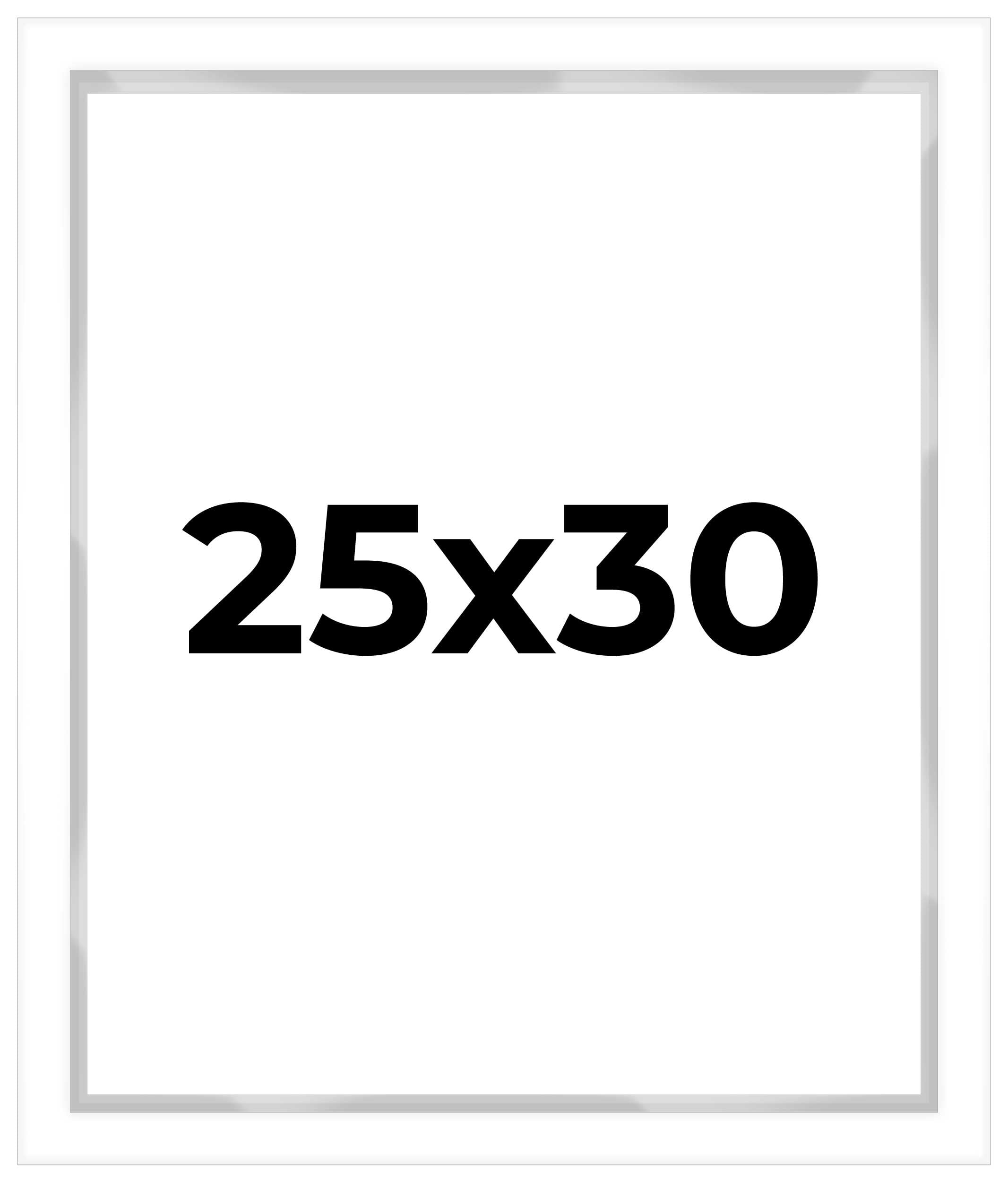 25x30 White Shadowbox Frame - Interior Size 25x30 by 1 Inch - Made to ...