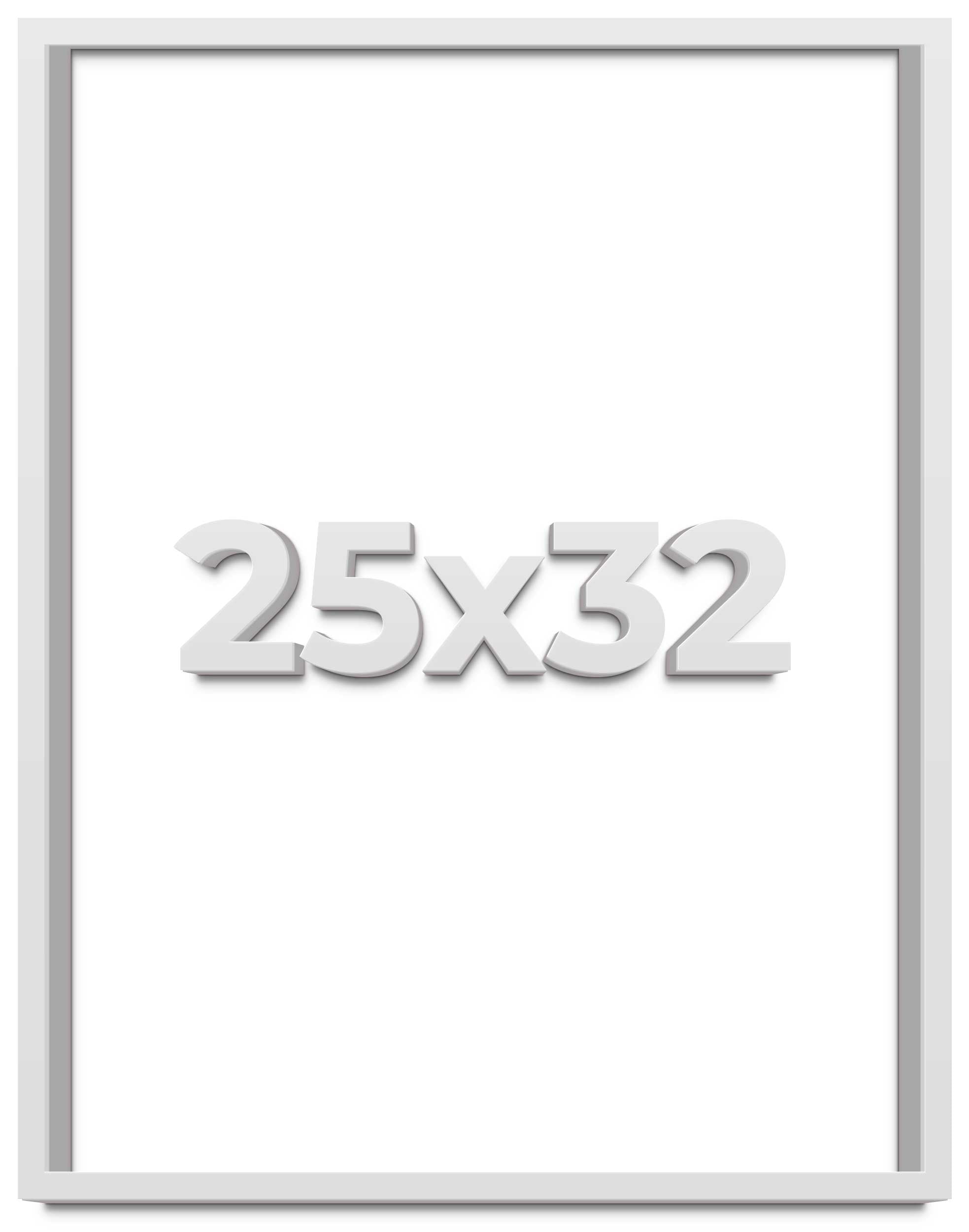 25x32 Shadow Box Frame White | 2 Inches Deep Real Wood Contemporary ...