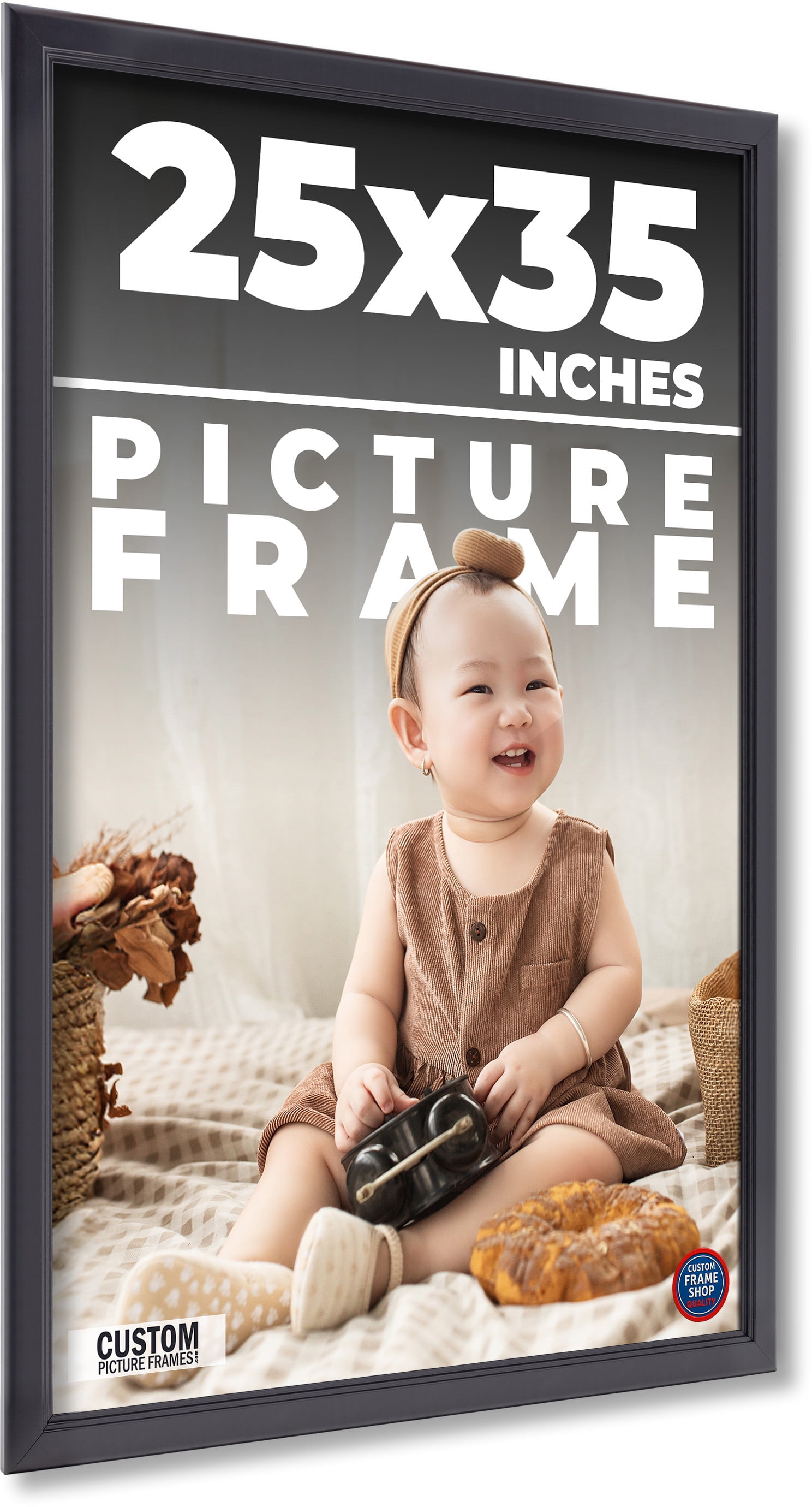 25x35 Frame Black Passaggi Solid Wood Picture Frame Width 1.5 Inches ...