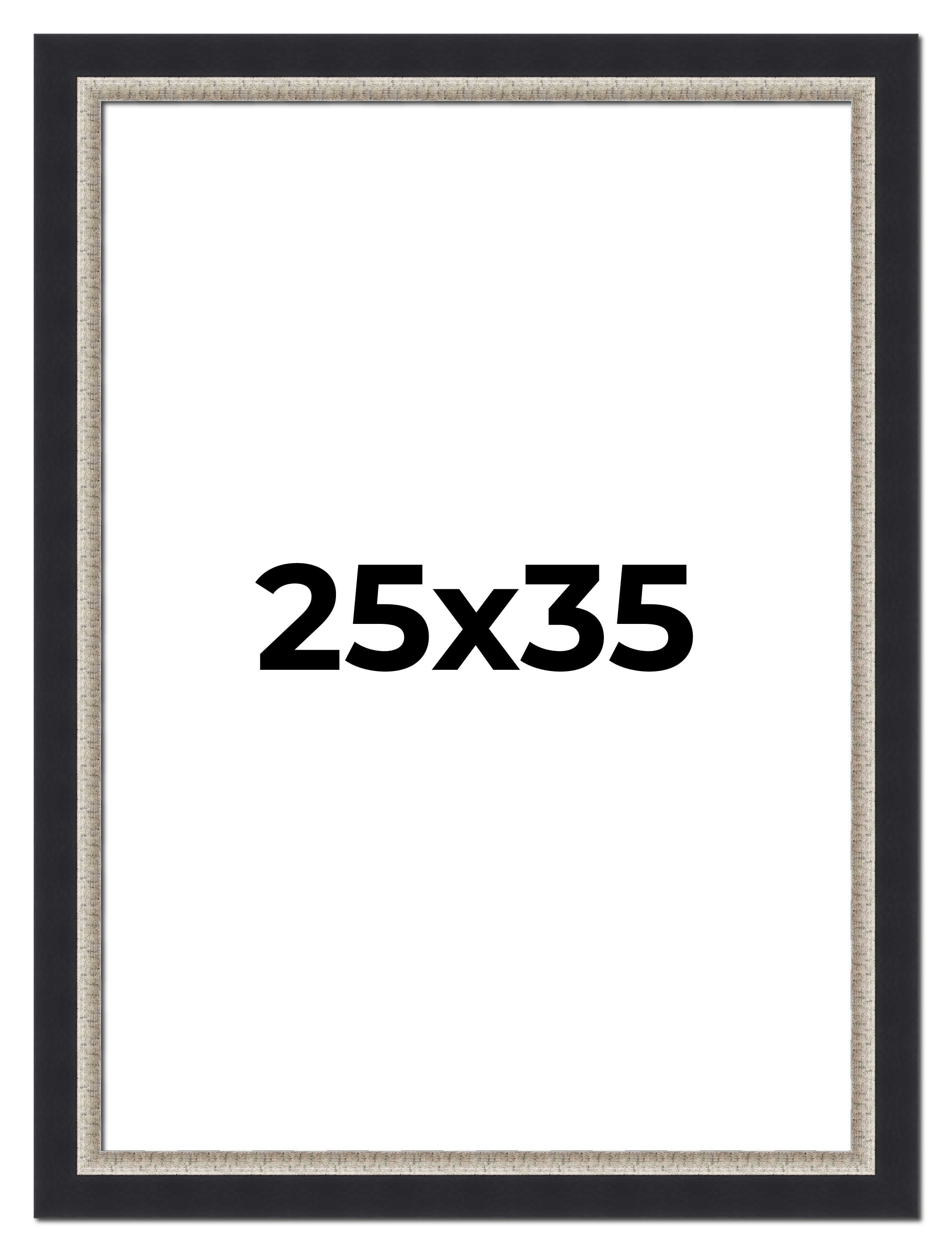 25x35 Frame Black Real Wood Picture Frame Width 2.25 Inches | Interior ...