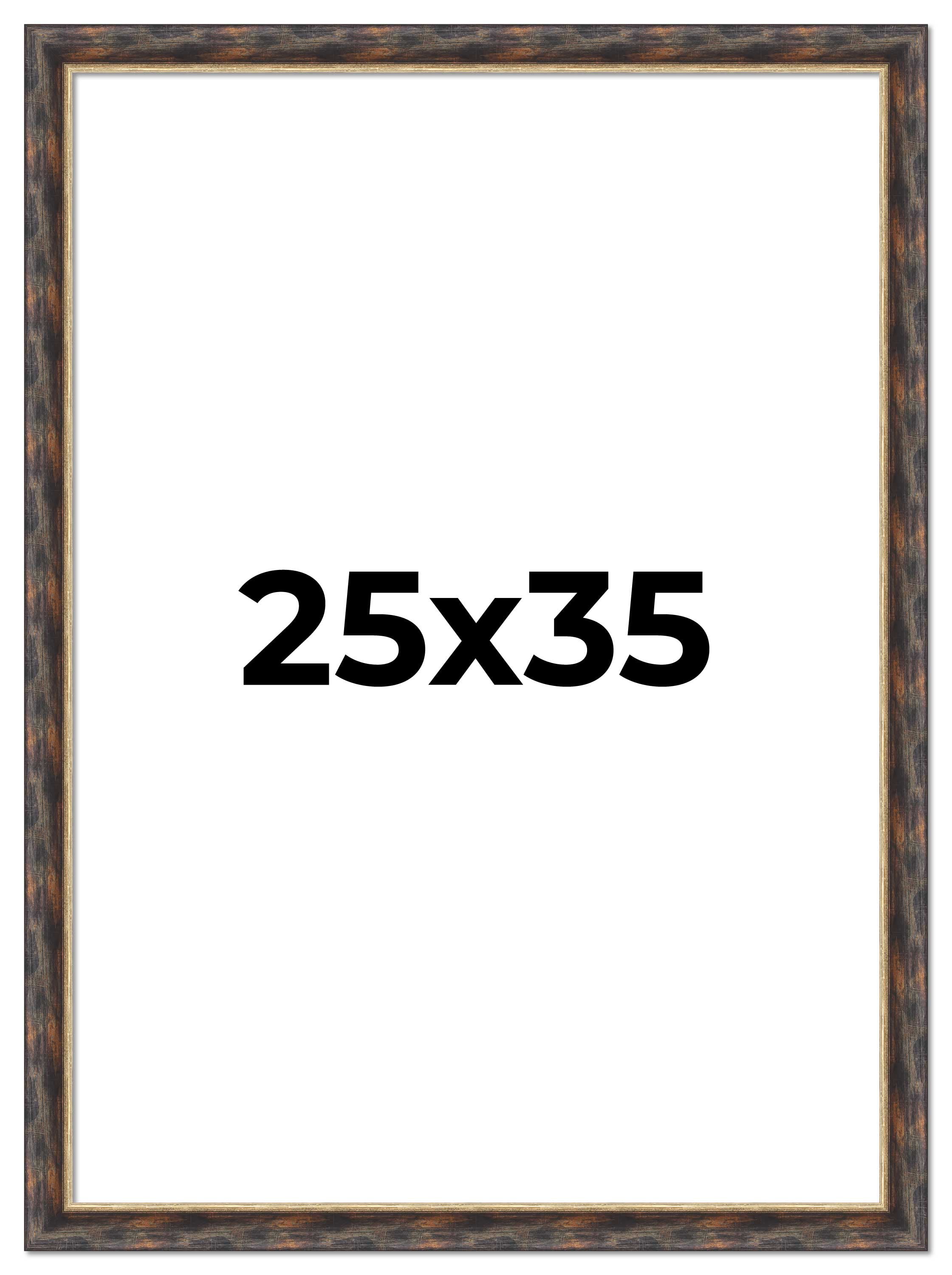 25x35 Frame Gold Real Wood Picture Frame Width 1.5 inches | Interior ...