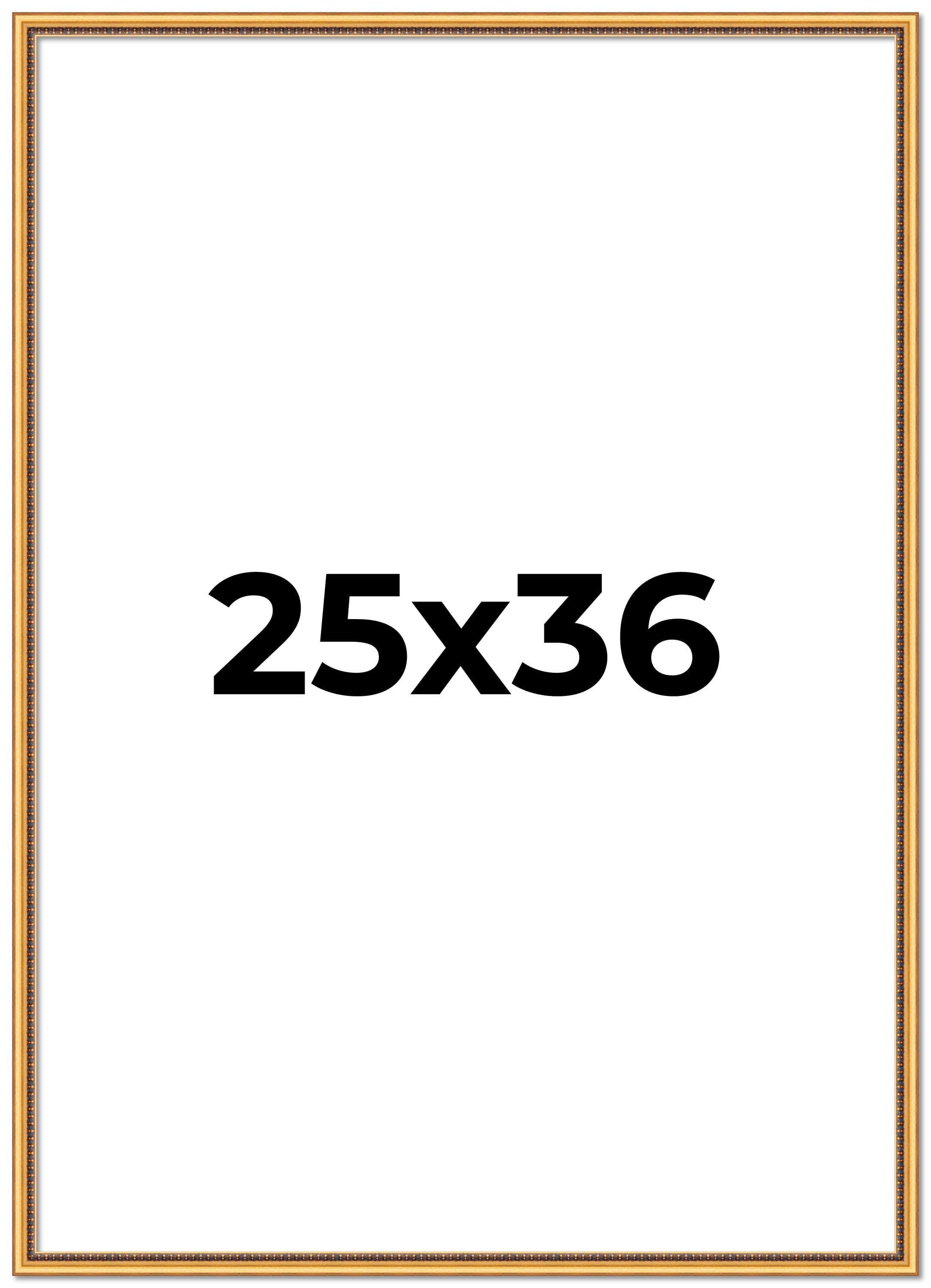 25x36 Frame Beaded Gold Solid Wood Picture Frame | 0.75 Inches Moulding ...