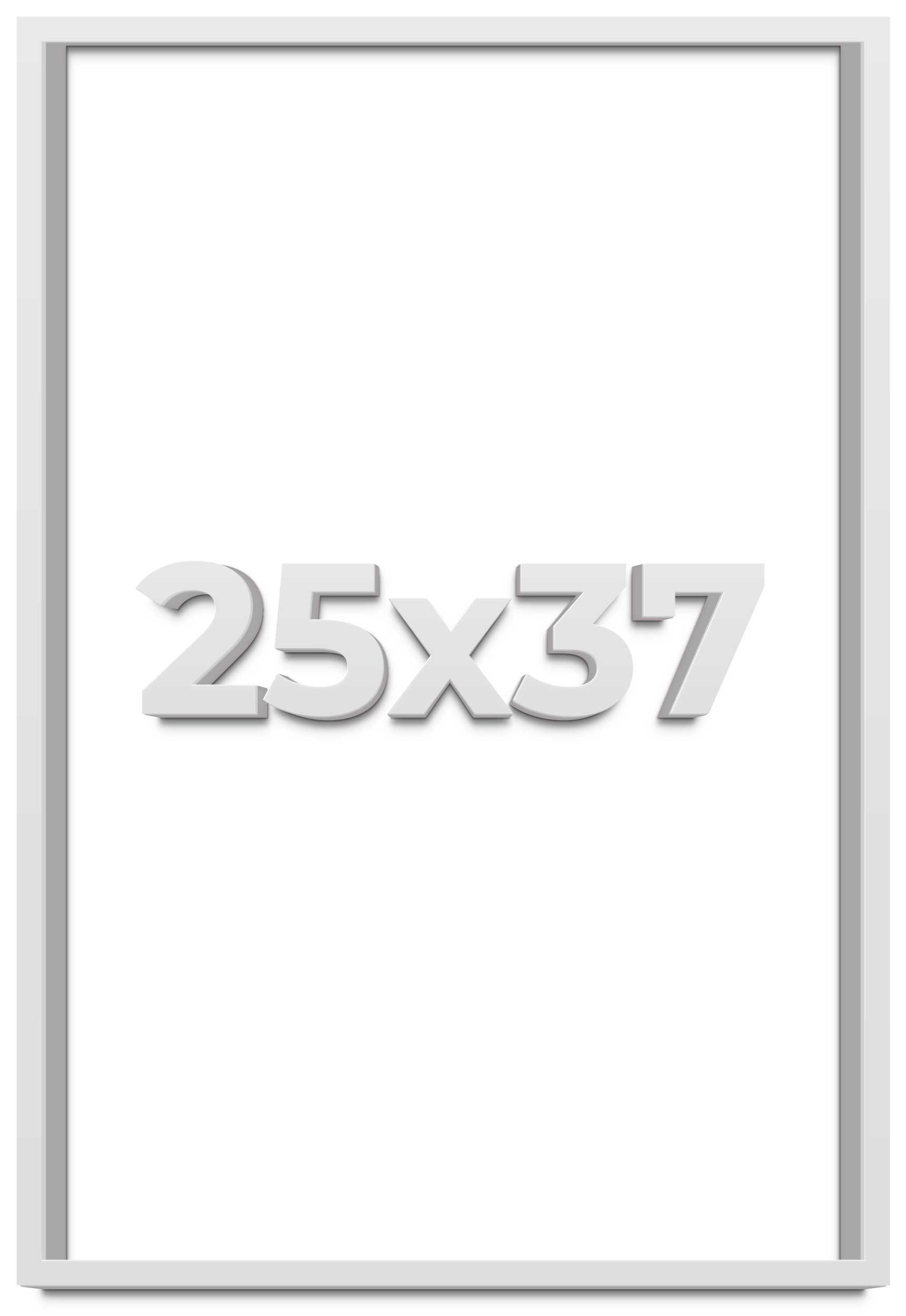 25x37 Shadow Box Frame White | 1 Inches Deep Real Wood Contemporary ...