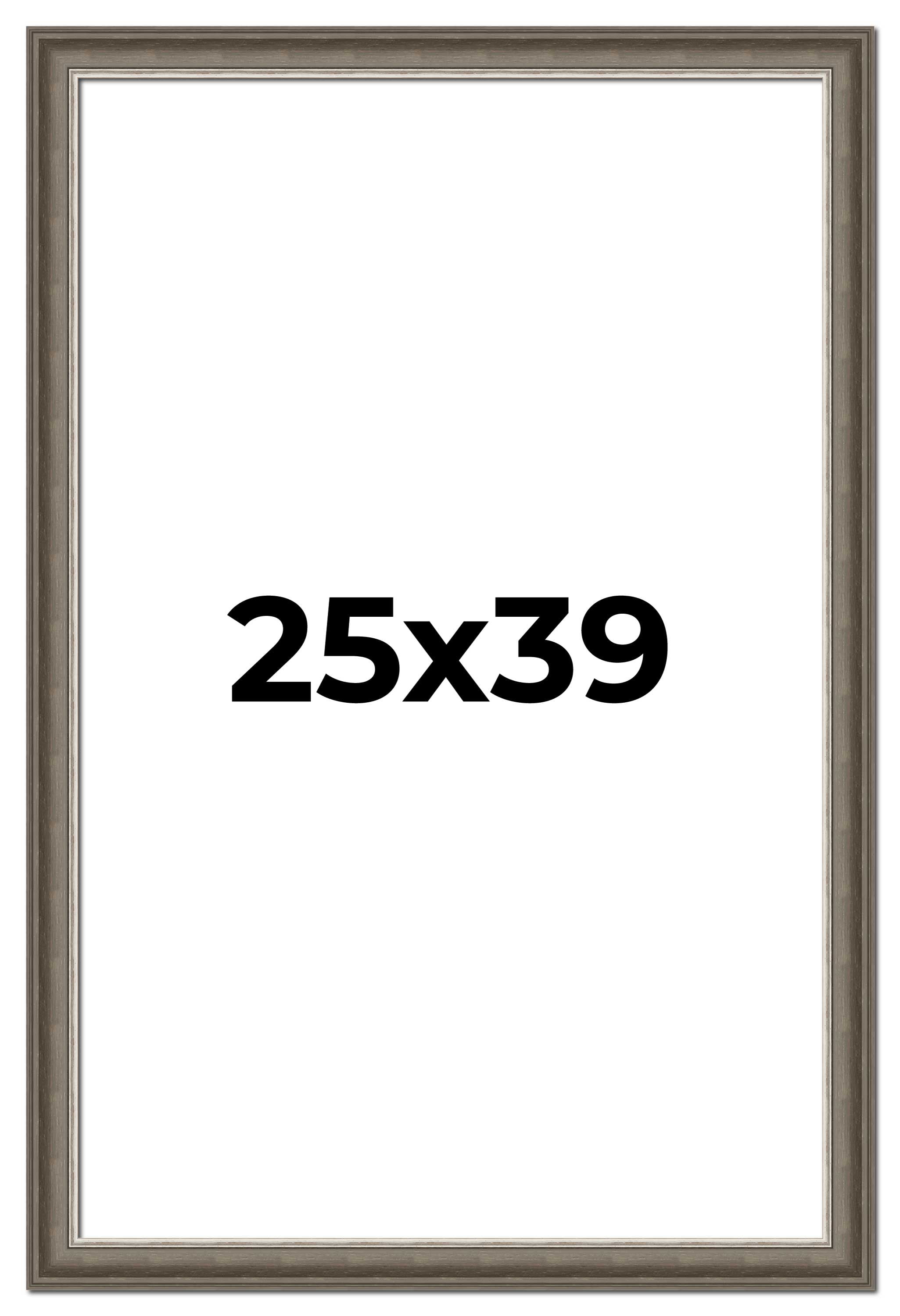 25x39 Frame Brown Solid Wood Picture Frame | 1.75 Inch Moulding Width ...