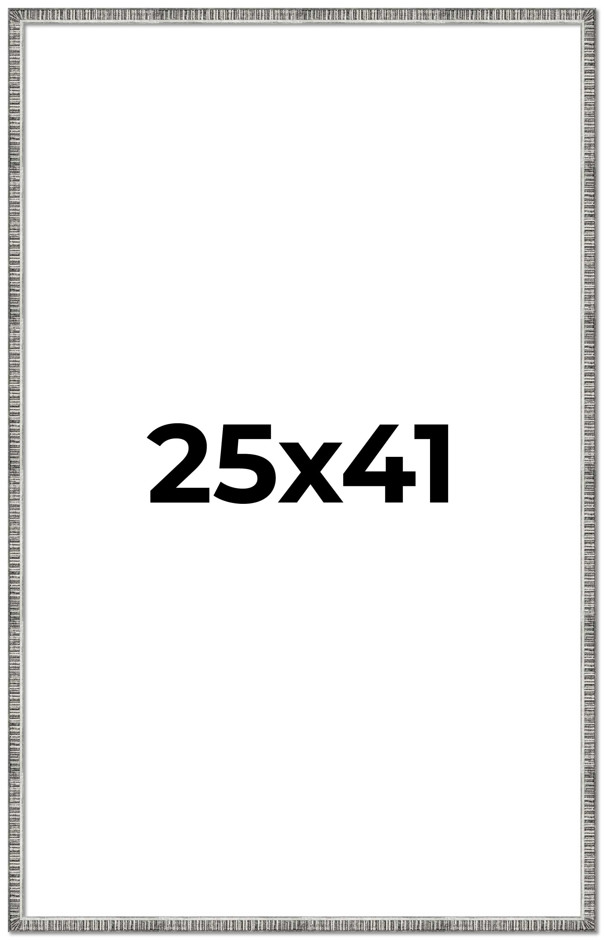 25x41 Frame Silver Picture Frame - Complete Modern Photo Frame Includes ...
