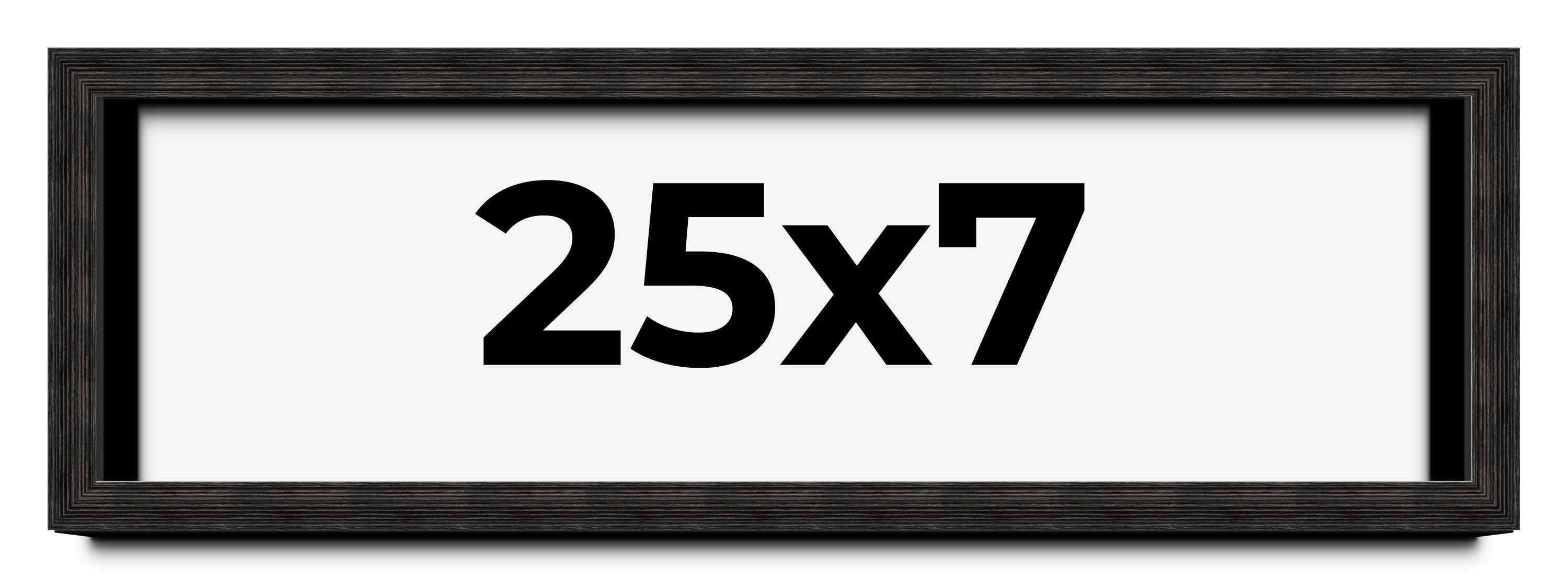 25x7 Shadow Box Black Rustic Barnwood Display Frame | 1.125 Inch Deep ...