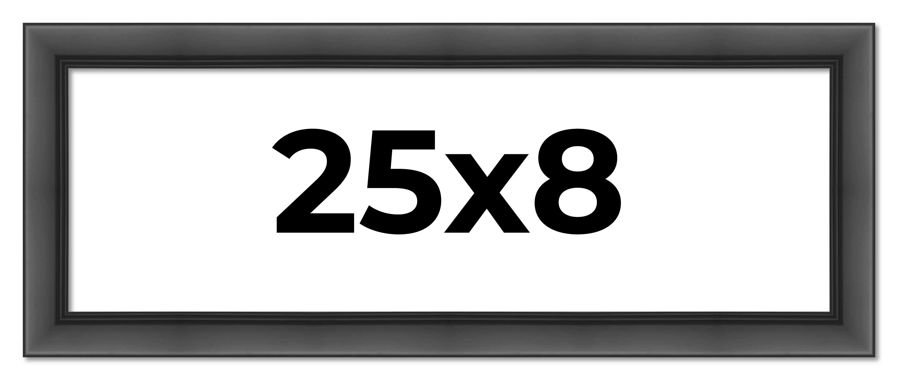 25x8 Frame Black Passaggi Solid Wood Picture Frame Width 1.5 Inches ...