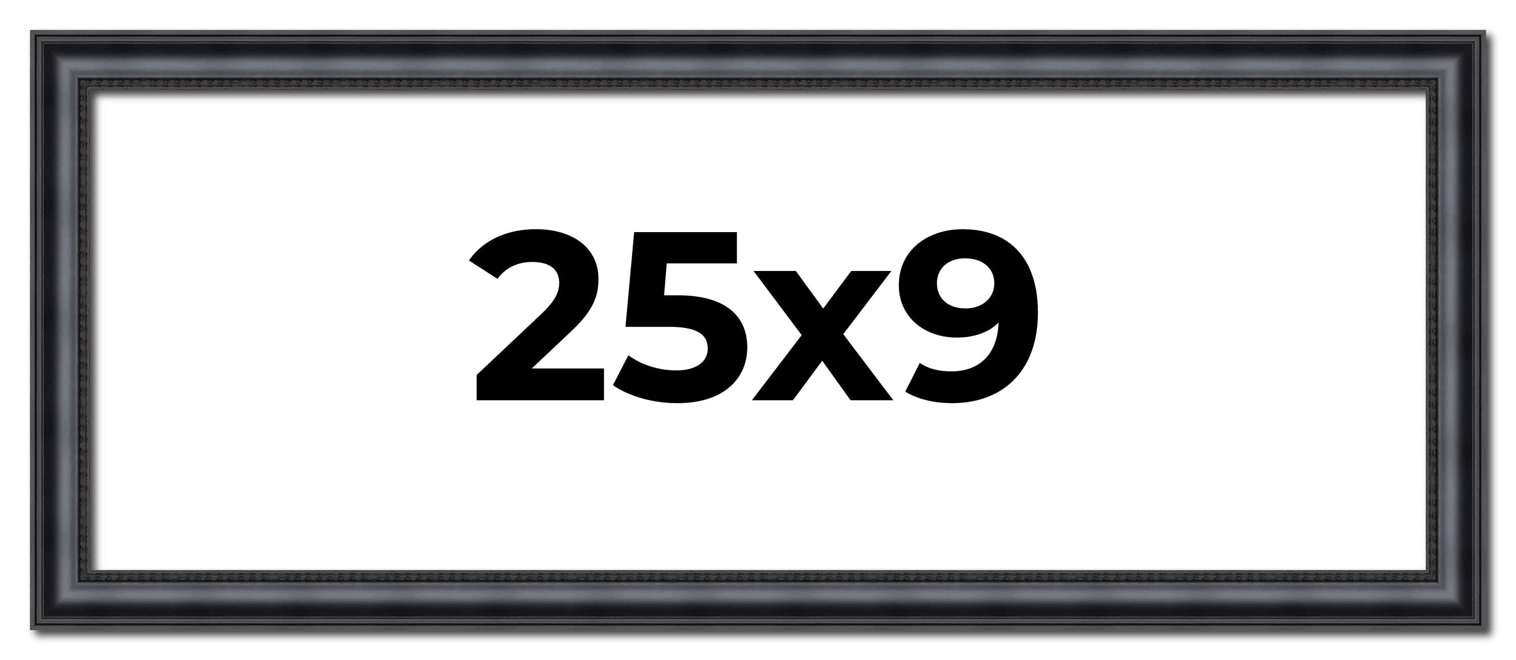 25x9 Frame Black Real Wood Picture Frame Width 1.25 inches | Interior ...