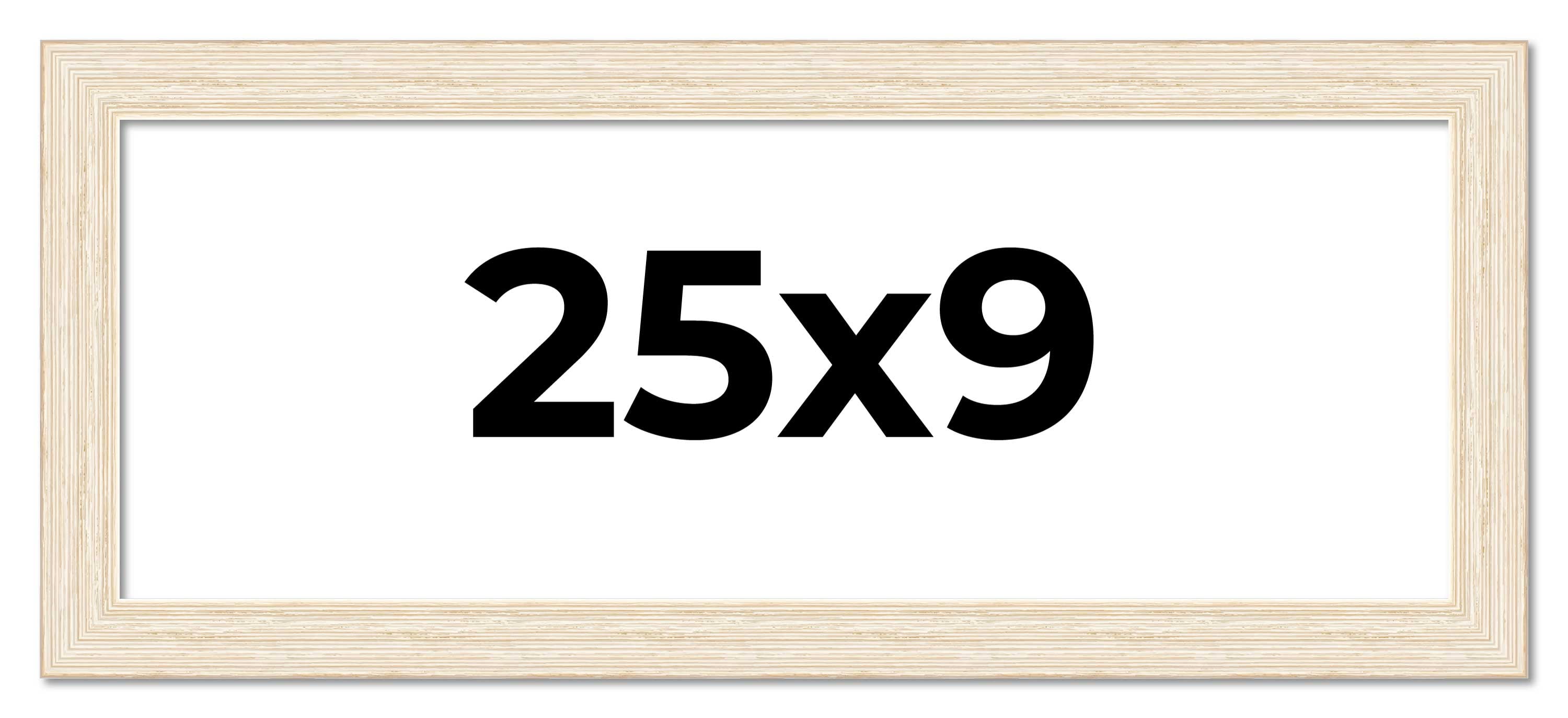 25x9 Frame White Barnwood Picture Frame - Modern Photo Frame Includes ...