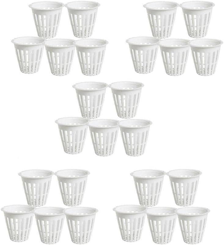25xGarden Net Cups Basket Hydroponic Aeroponic Planting Grow Mesh Pots ...
