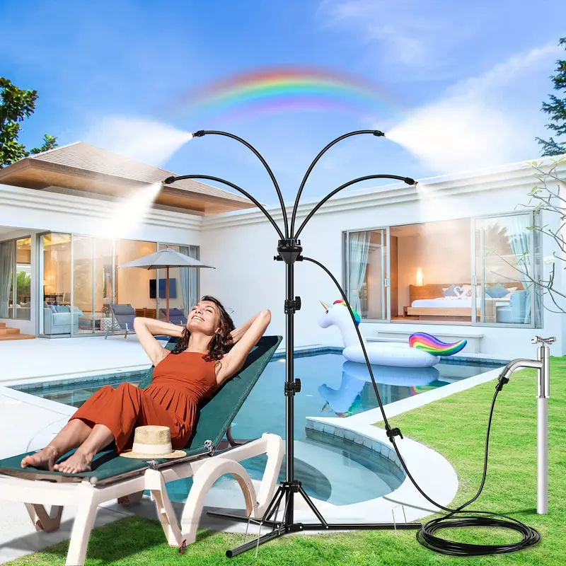 [26.24ft Misting Fan] 26.24ft Portable Outdoor Misting Cooling System ...