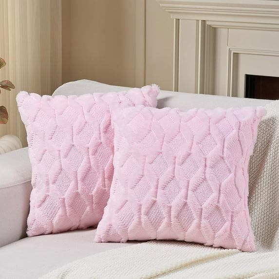 26×26 Inch Decorative Throw Pillow Cover Set, Soft Plush Fabric ...